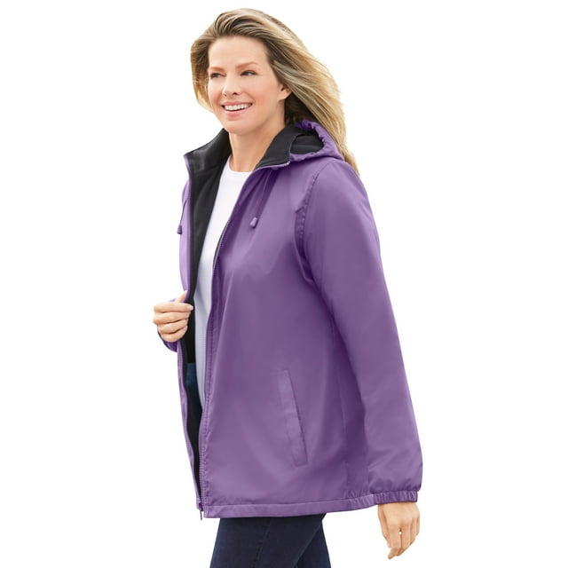 Totes Women‚Äôs Plus Size Raincoat, Three-Season Storm Jacket ...