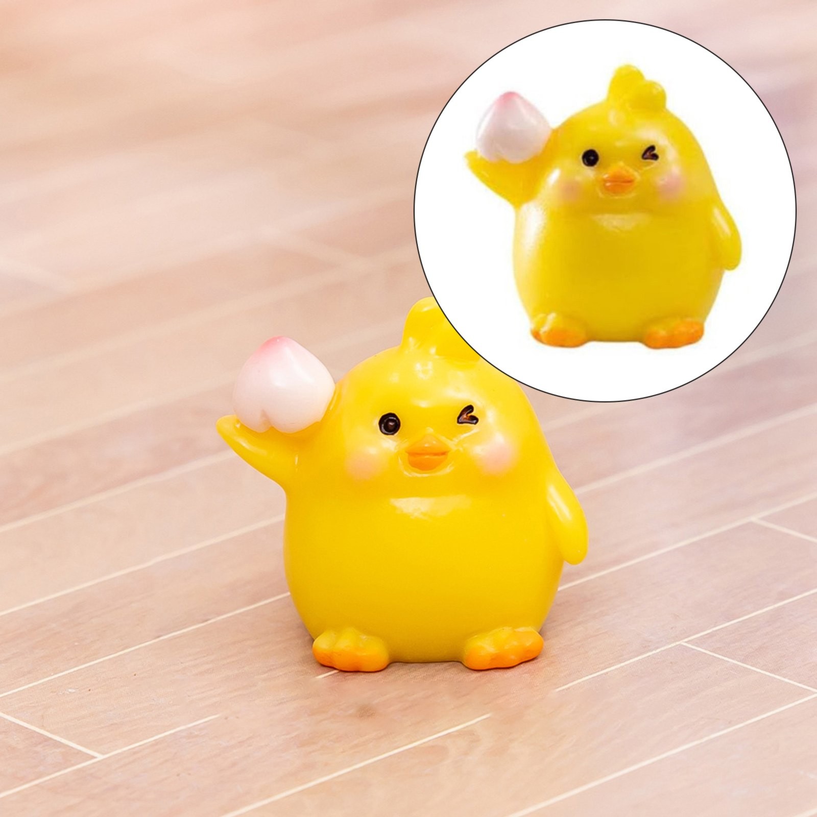 Totil Desktop Ornament Mini Chicken Statue Mini Resin Chicken Statue ...