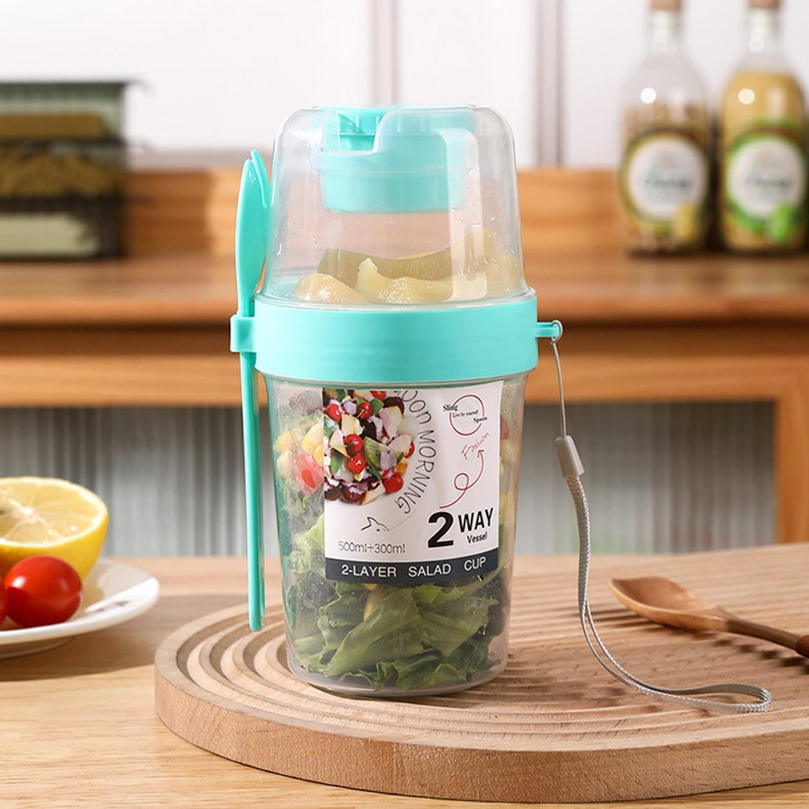 Totil Salad Shaker Cup Container for Lunch Breakfast Yogurt Parfait ...