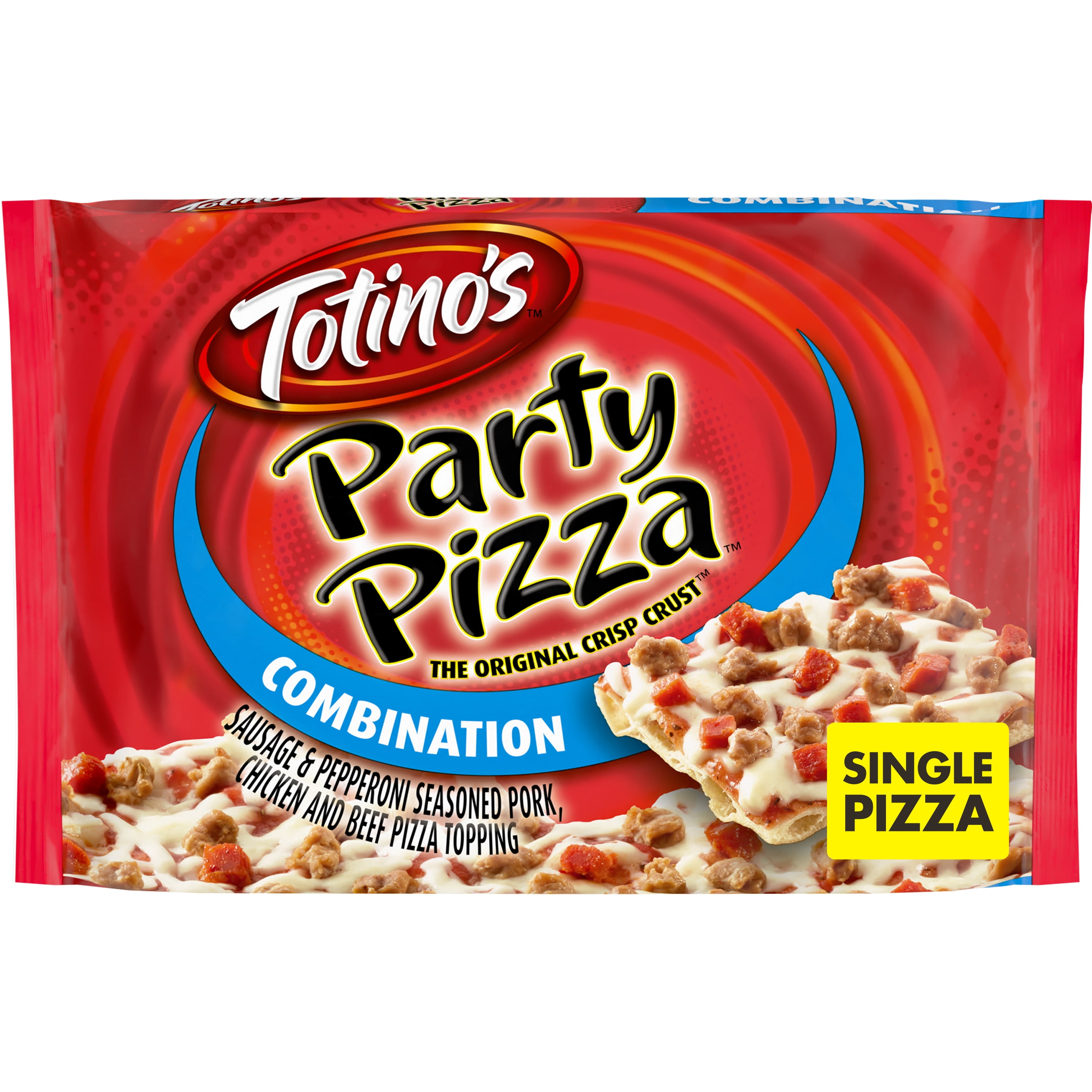 Totino's Party Pizza, Combination, Frozen Snacks, 1 Ct, 10.7 oz ...