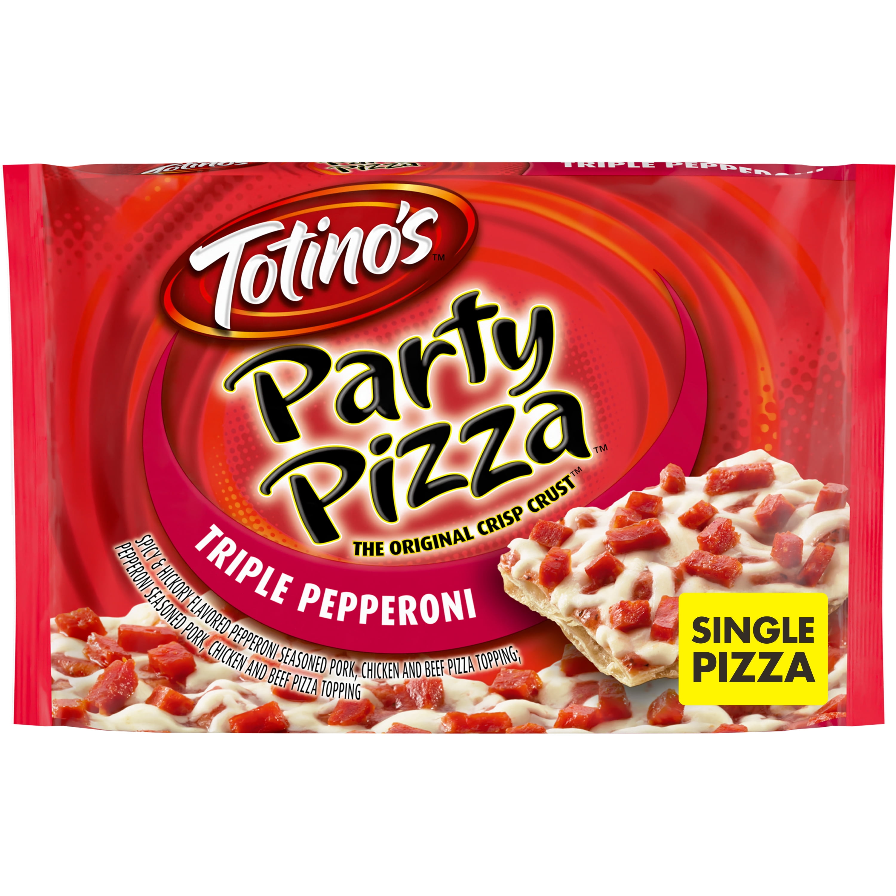 Totino's Party Pizza, Triple Pepperoni, Frozen Snacks, 1 Ct, 10.2 oz ...