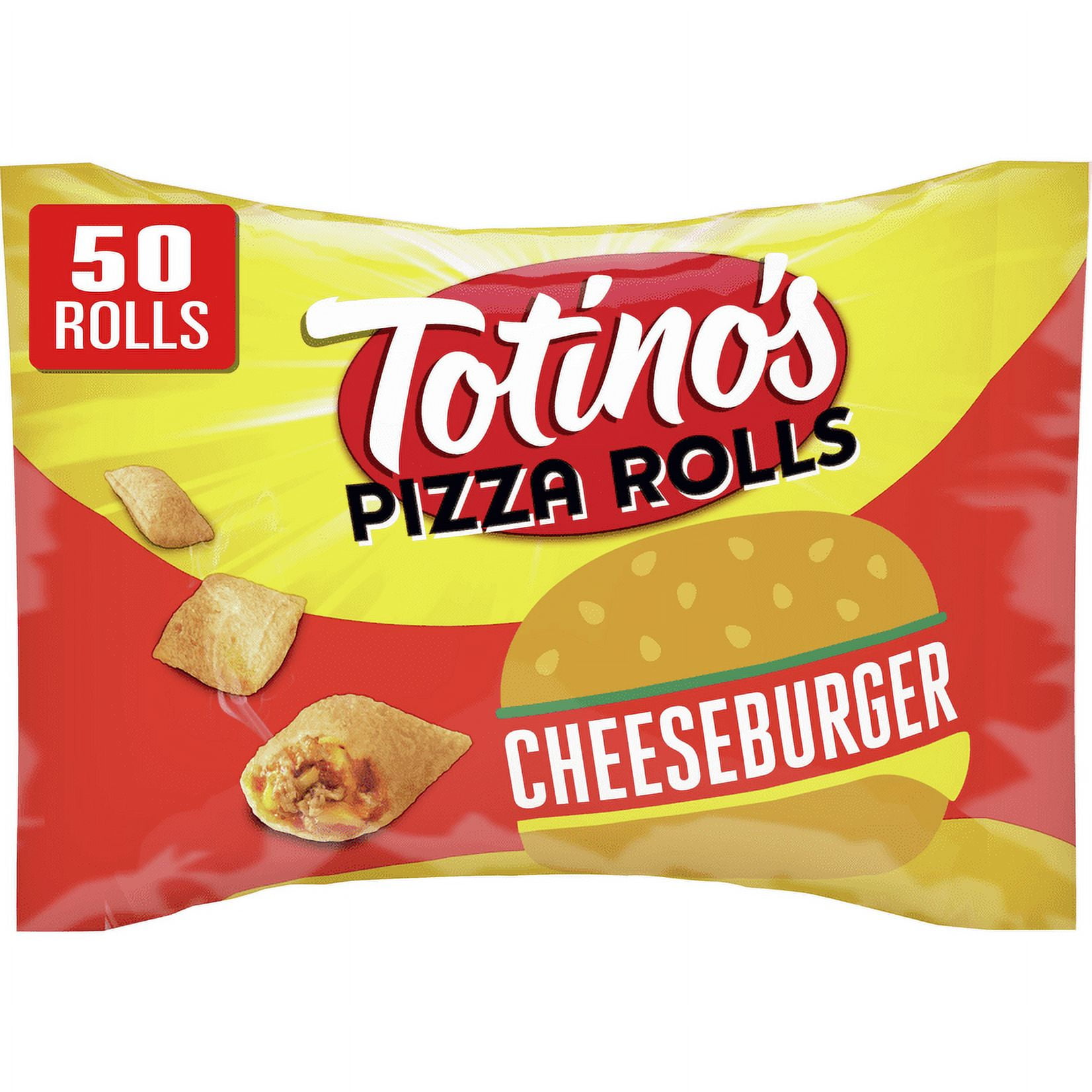 Totino's Pizza Rolls, Cheeseburger, 50 Rolls, 24.8 oz Bag - Walmart.com