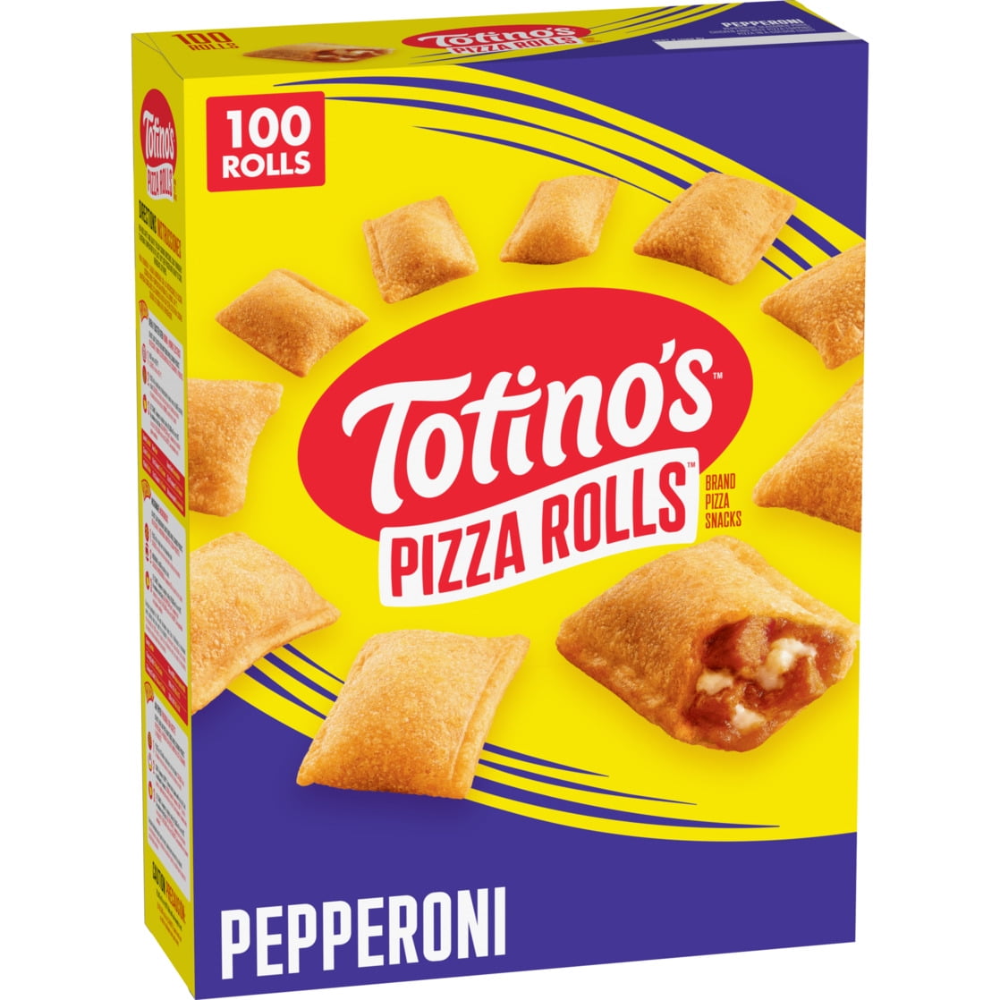 Totino's Pizza Rolls, Pepperoni Flavored, Frozen Snacks, 100 Ct, 48.8 ...