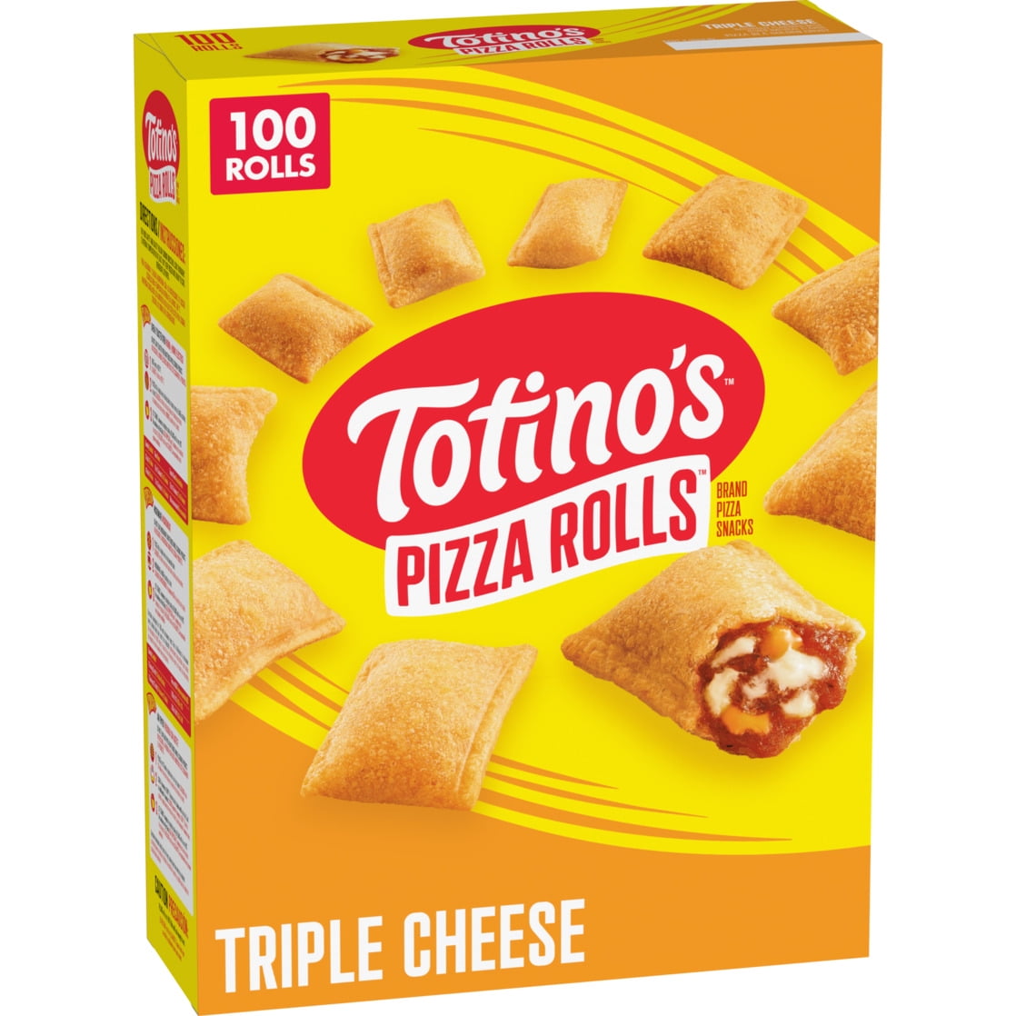 Totino's Pizza Rolls, Triple Cheese Flavored, Frozen Snacks, 100 Ct, 48 ...