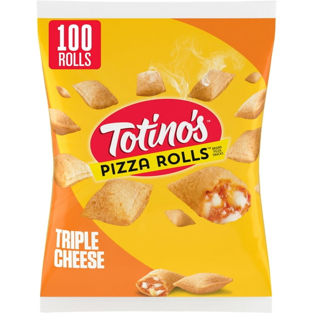 Totino's Pizza Rolls, Triple Cheese Flavored, Frozen Snacks, 100 ct ...