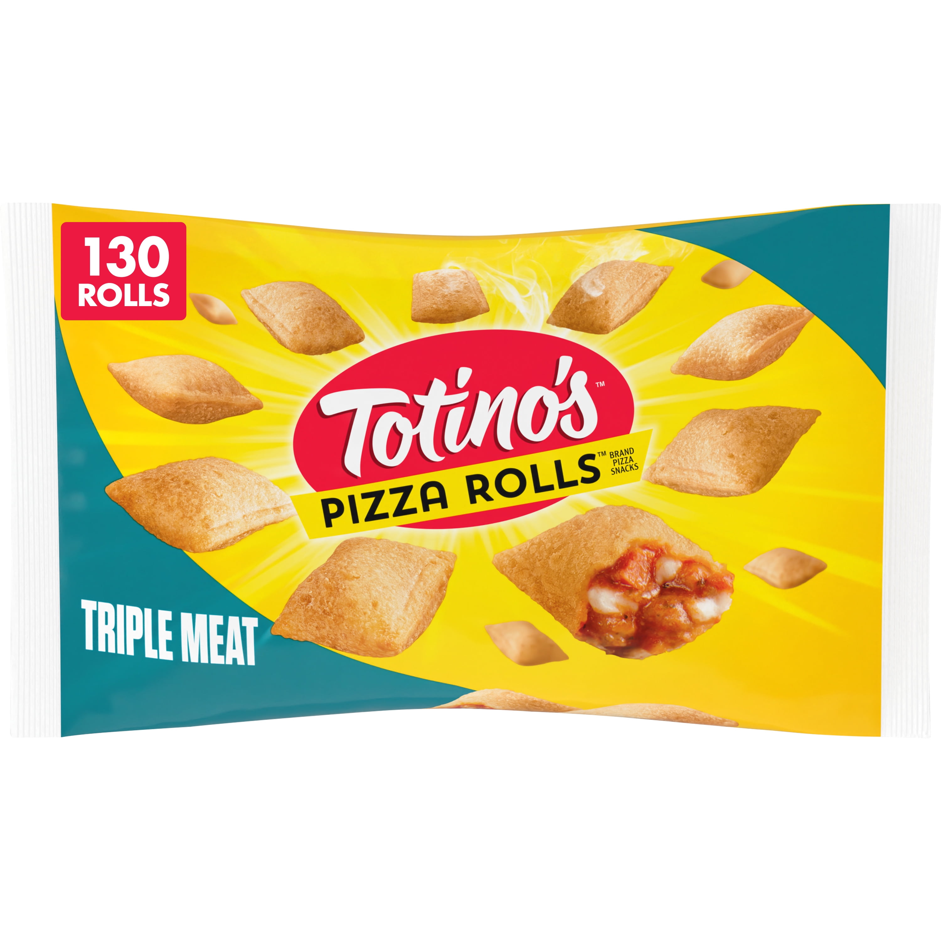 Totino's Pizza Rolls, Triple Meat Flavored, Frozen Snacks, 130 Rolls ...