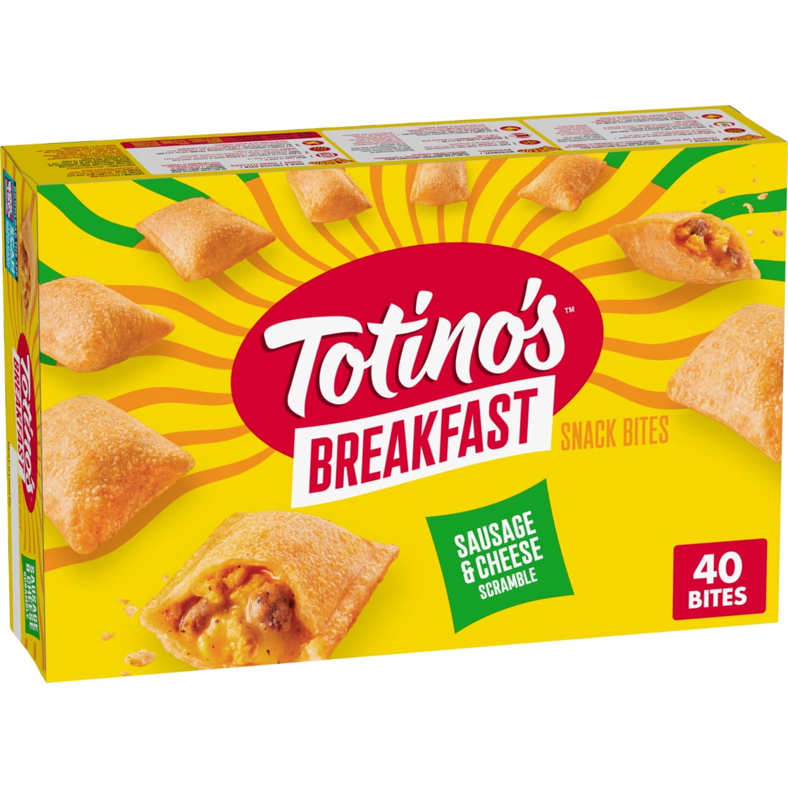 Totino's Sausage and Cheese Breakfast Snack Bites 40 Ct, Easy-to-Heat ...