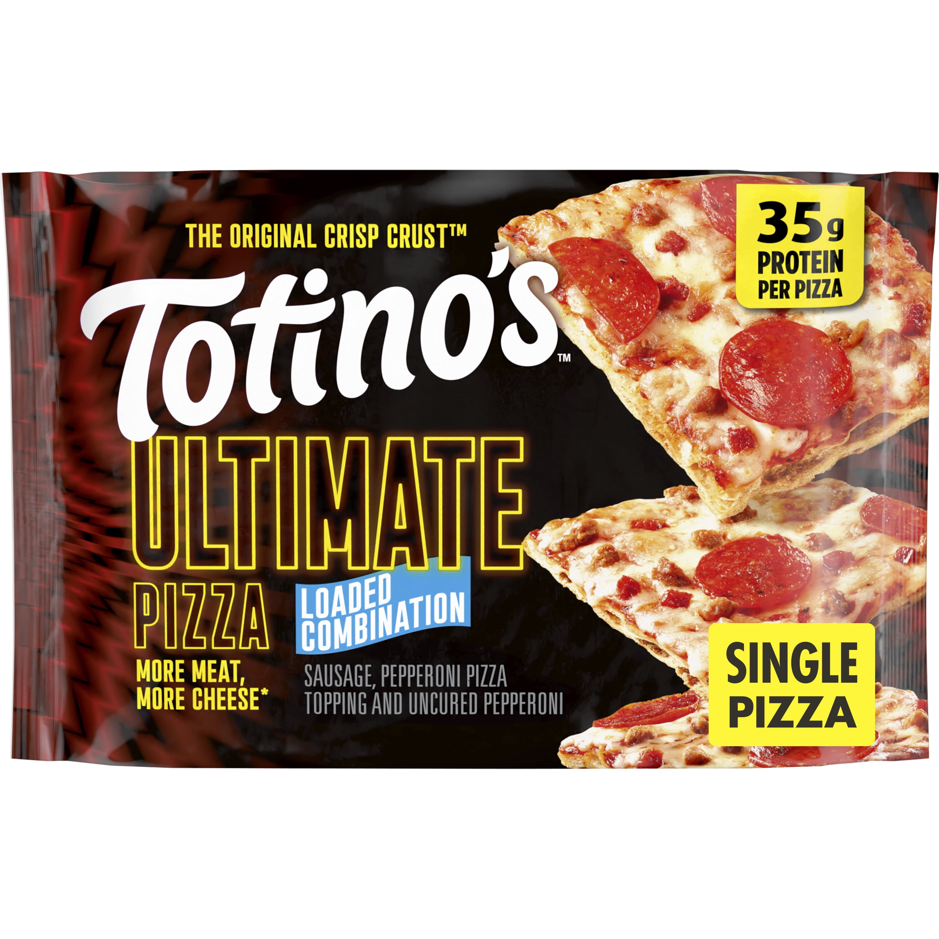 Totino's Ultimate Frozen Pizza, Loaded Combination, Game Day Football ...
