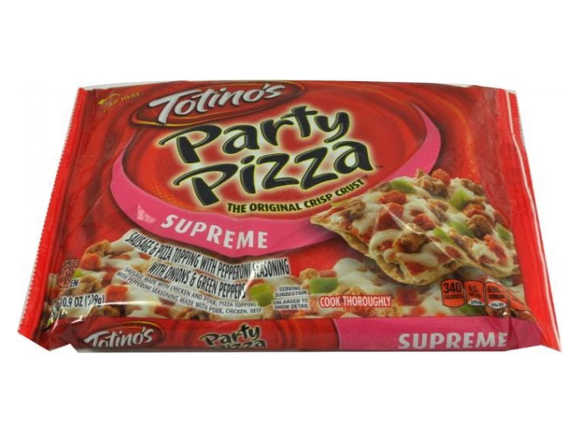 Totino's Supreme Party Pizza, Frozen Cheese Pizza, 10.9oz, Pack of 14 ...