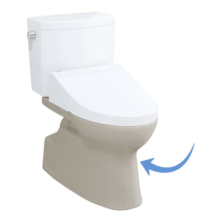 Toto Ct474cufgt40 Vespin Ii Elongated Toilet Bowl Only - Bone - Walmart.com
