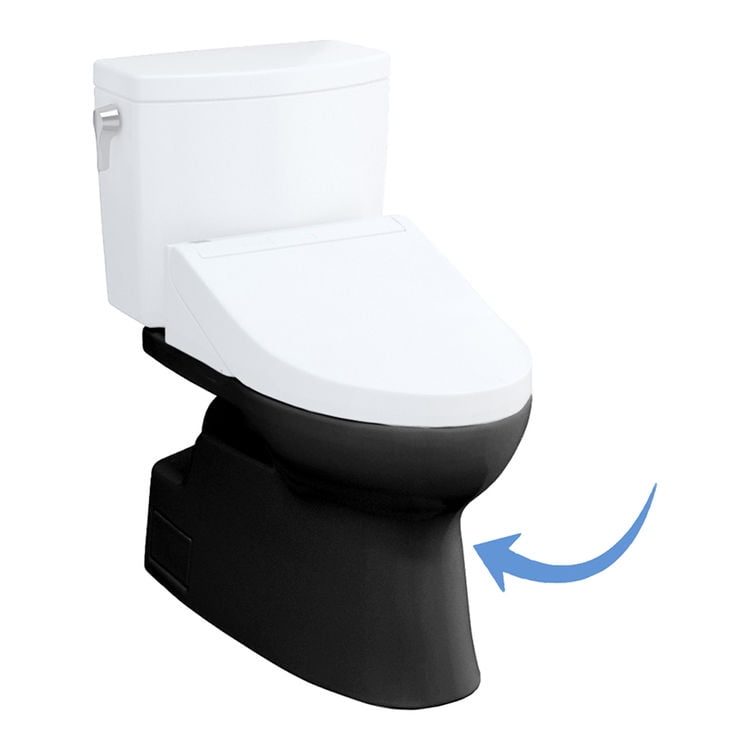 Toto Ct474cuft40 Vespin Ii Elongated Toilet Bowl Only - Ebony - Walmart.com