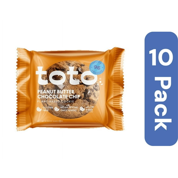 Toto Foods Peanut Butter Chocolate Chip Cookies 2.25 oz (Pack Of 10 ...