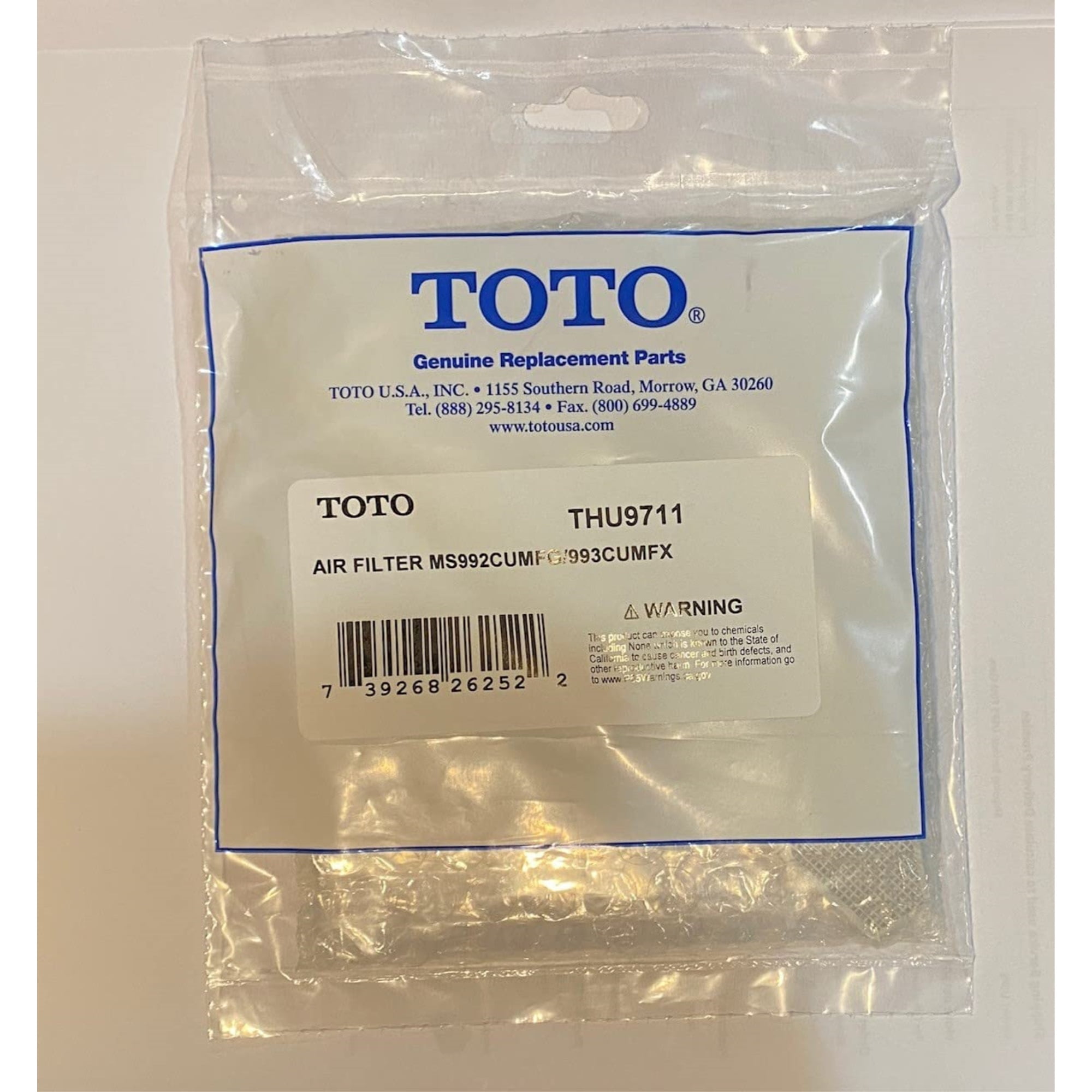 Toto AIR FILTER MS992CUMFG/993CUMFX - Walmart.com
