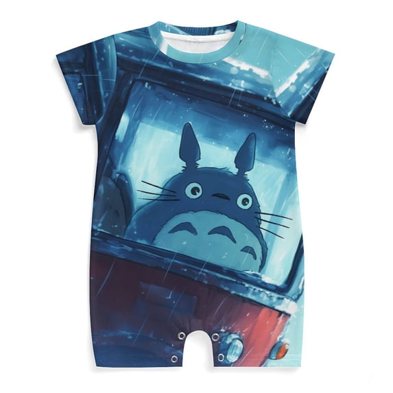 Totoro Baby Boy Girl Short Sleeve Romper Clothing Set Print Cartoon ...