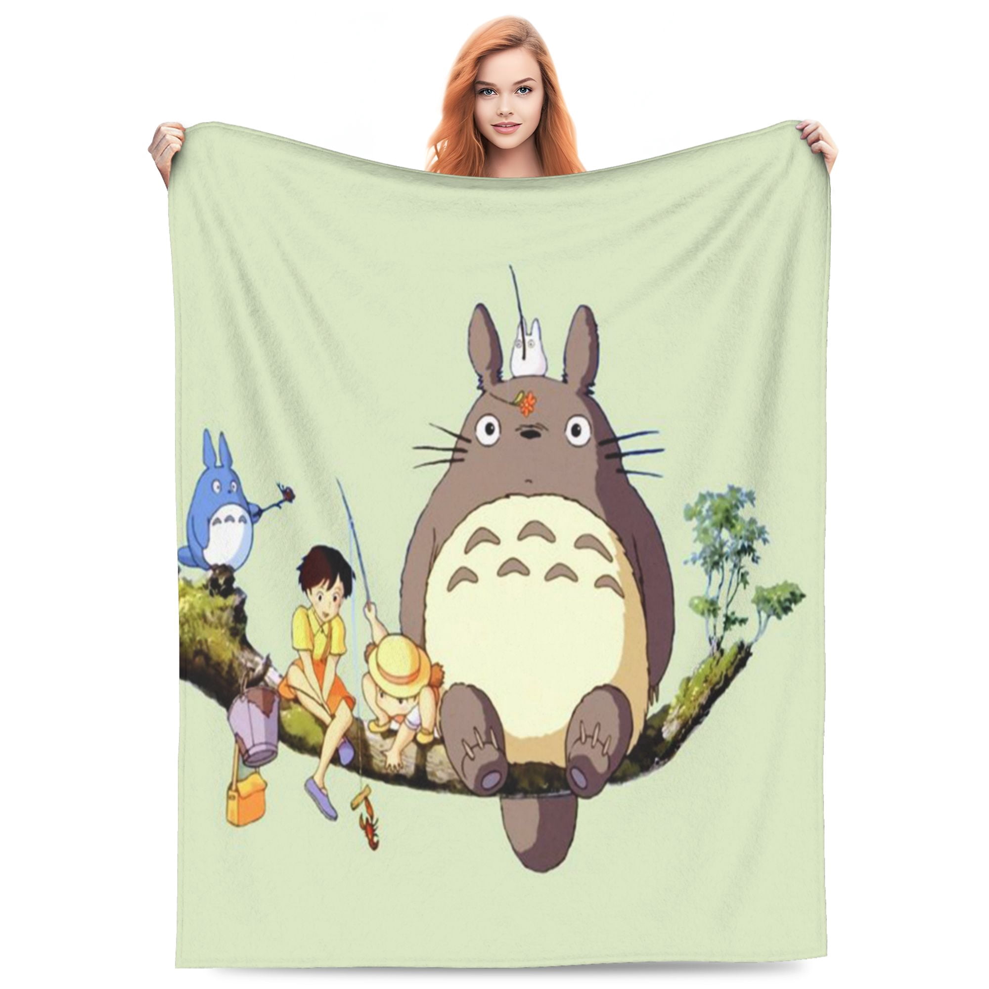 Totoro Bed Blanket 3D Printed Throw Blanket Lightweight Super Soft Air ...