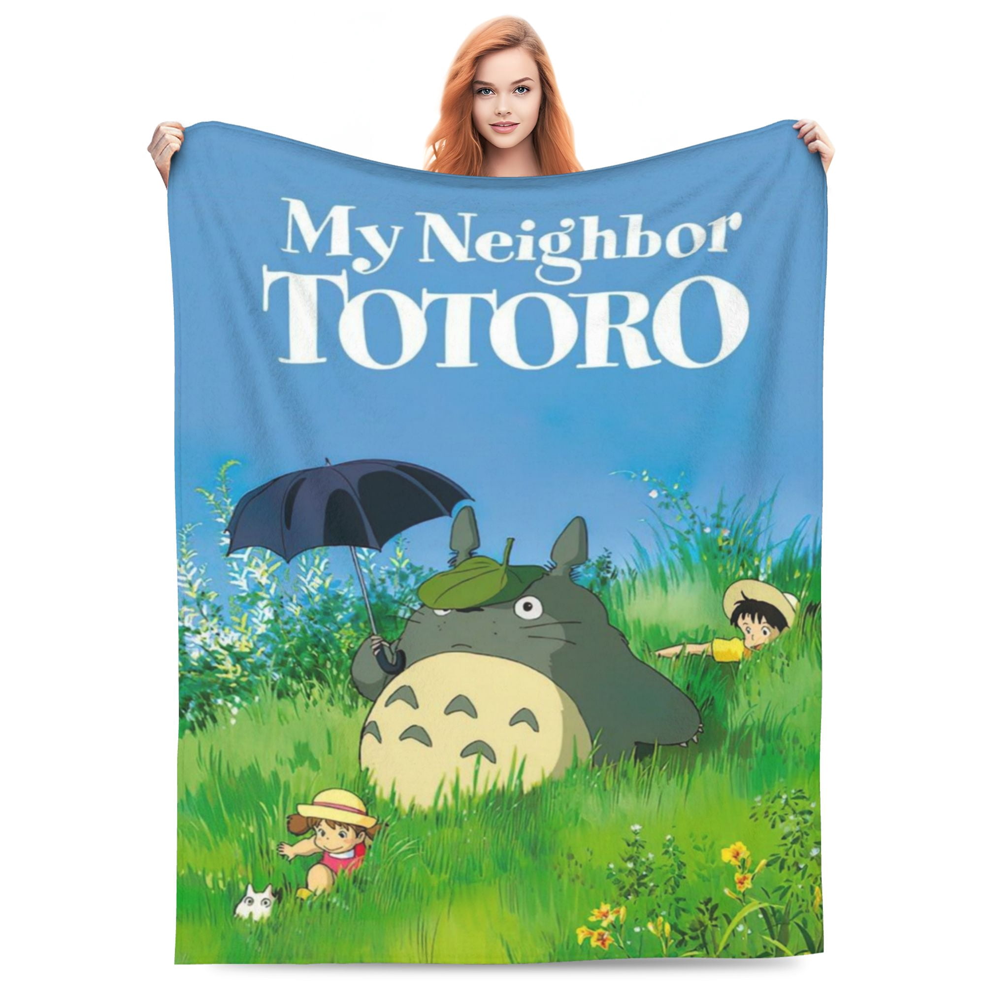 Totoro Bed Blanket 3D Printed Throw Blanket Lightweight Super Soft Air ...