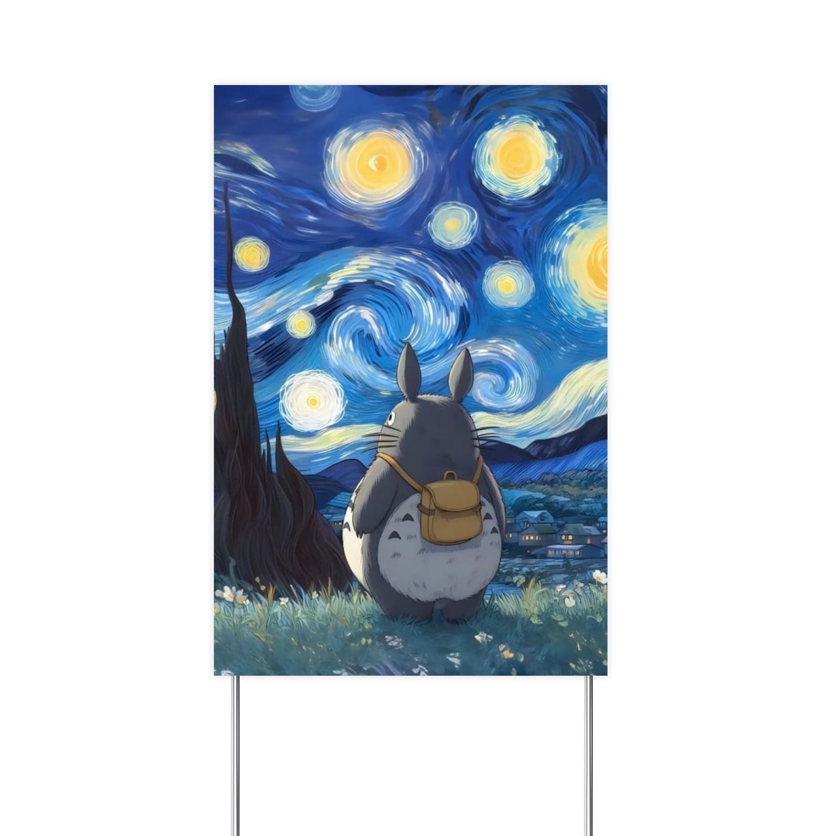 Totoro Cartoon Yard Sign Garden Club Farm Bathroom Wall Decor Sign ...