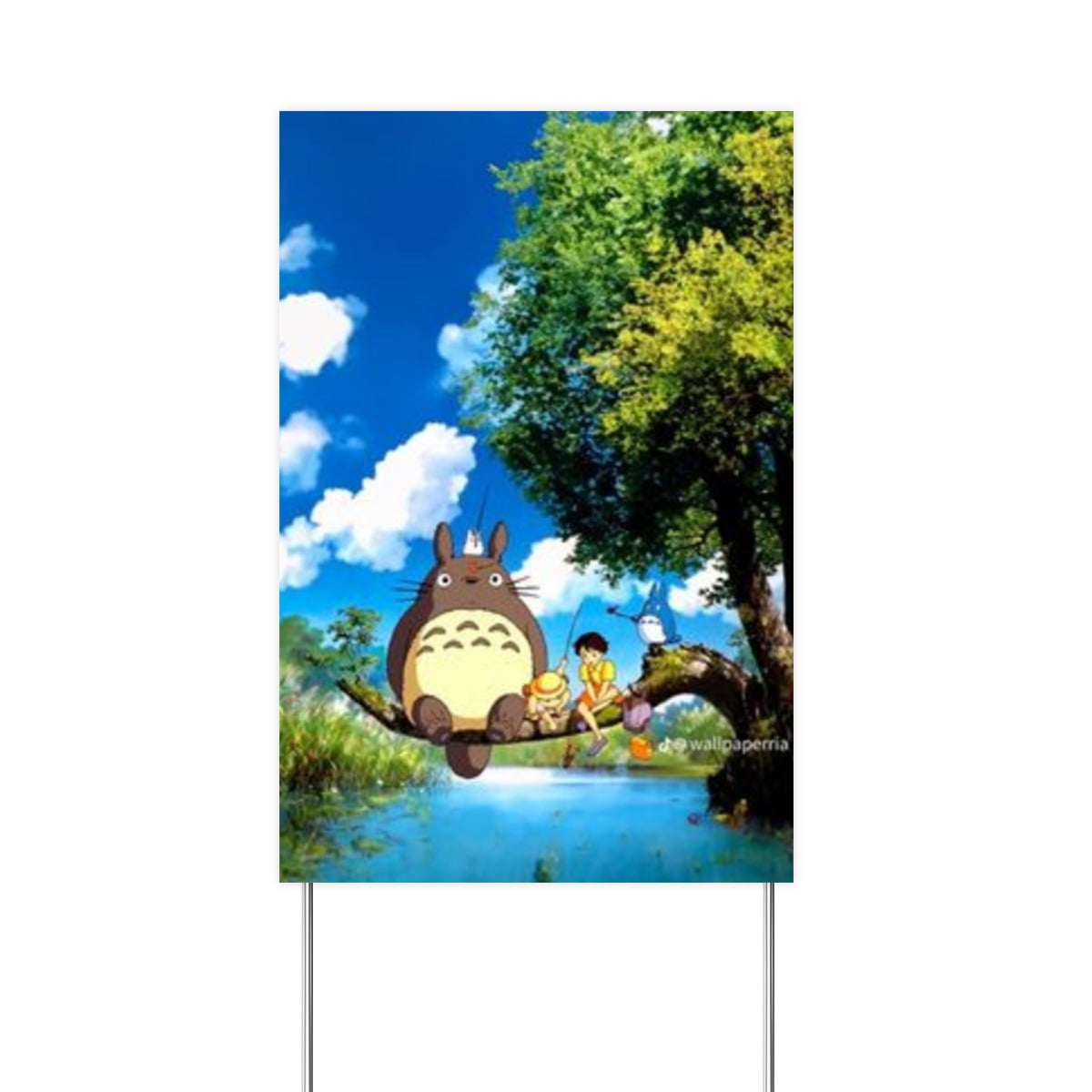 Totoro Cartoon Yard Sign Garden Club Farm Bathroom Wall Decor Sign ...