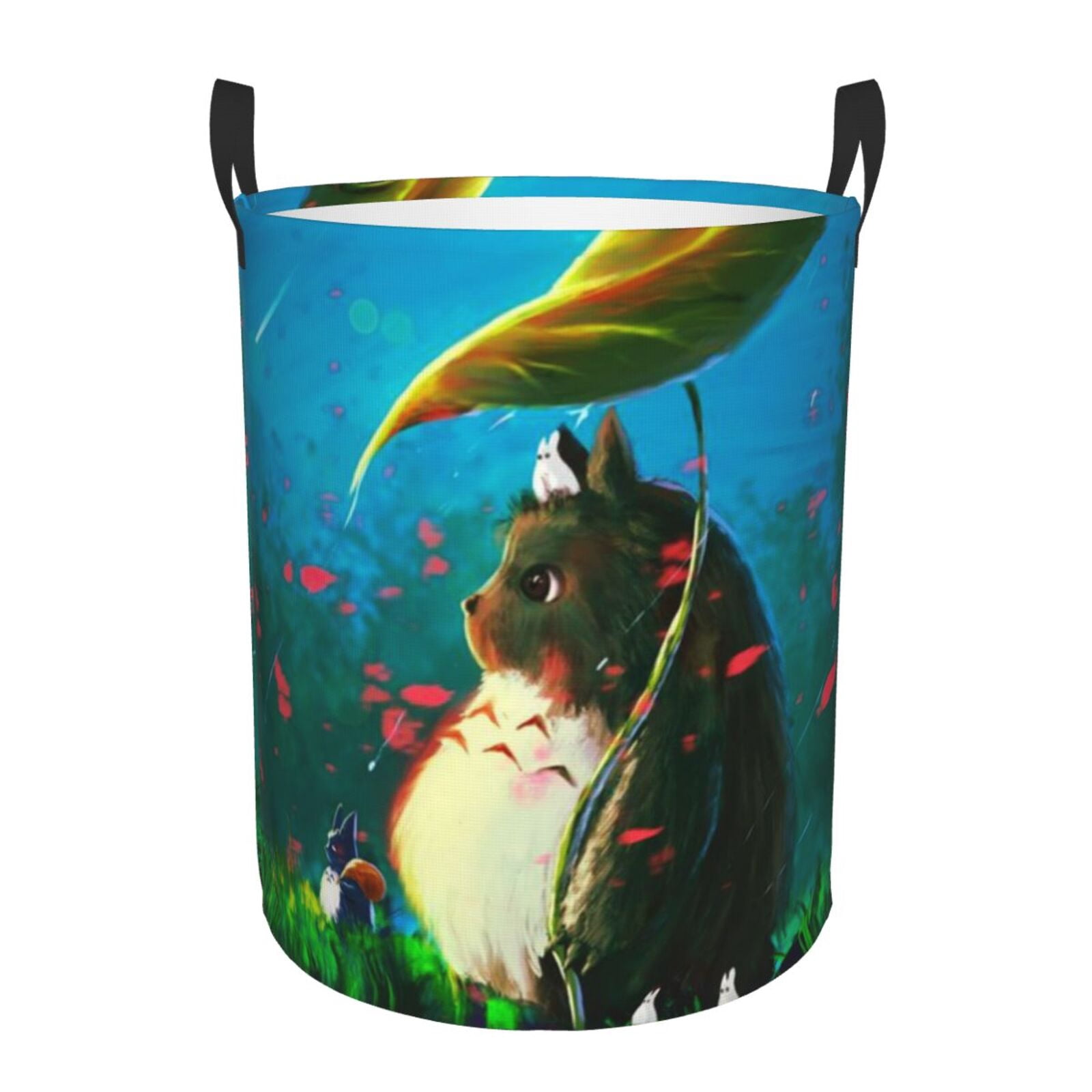 Totoro Circular Hamper With Handle Storage Basket Circular Storage Bin ...
