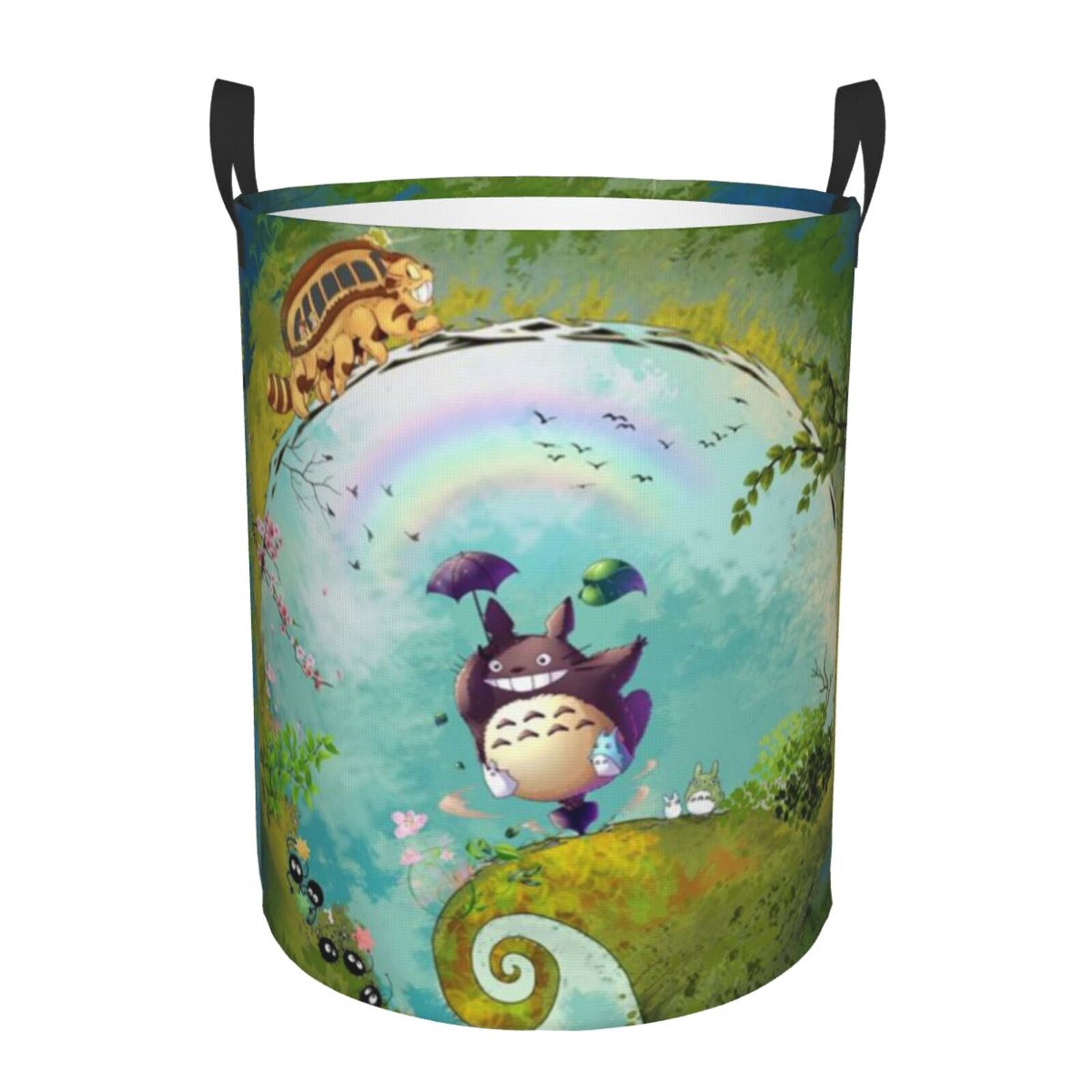 Totoro Circular Hamper With Handle Storage Basket Circular Storage Bin ...