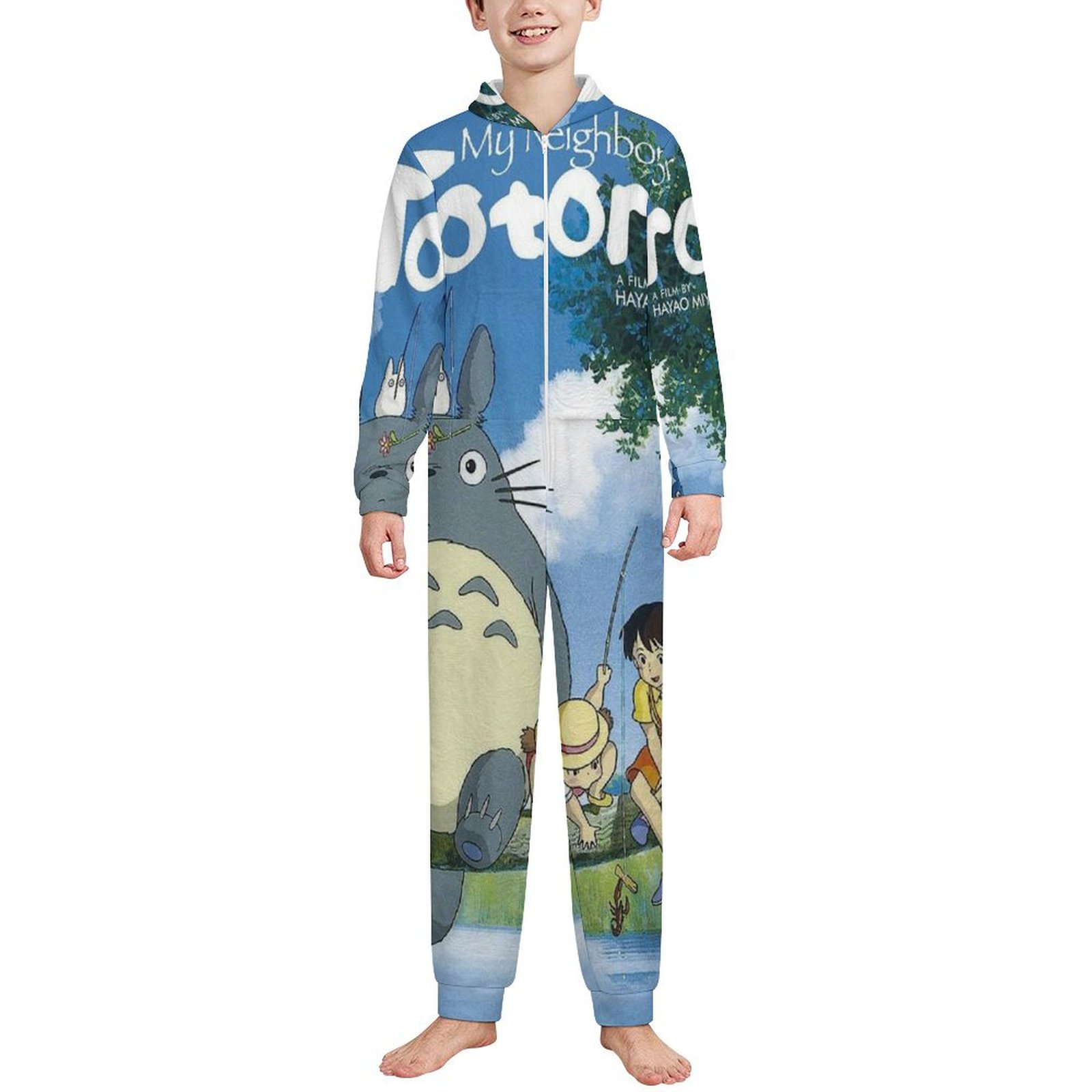 Totoro Kids Union Suit One Piece Pajama Onesie Sleepwear for Boys Girls ...