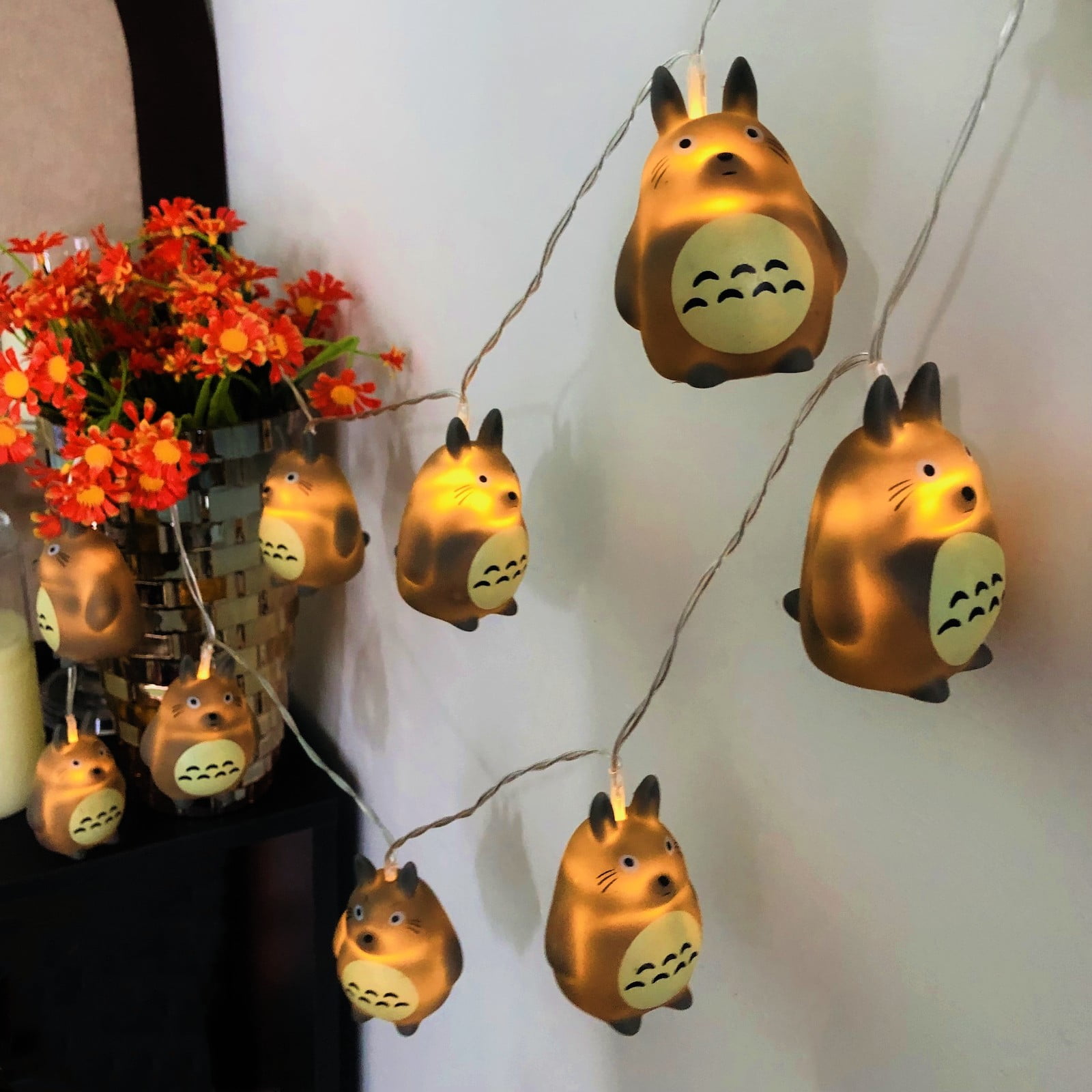 Totoro Light 1.65m 10LEDs Totoro Night Light Chinchilla String Lights ...