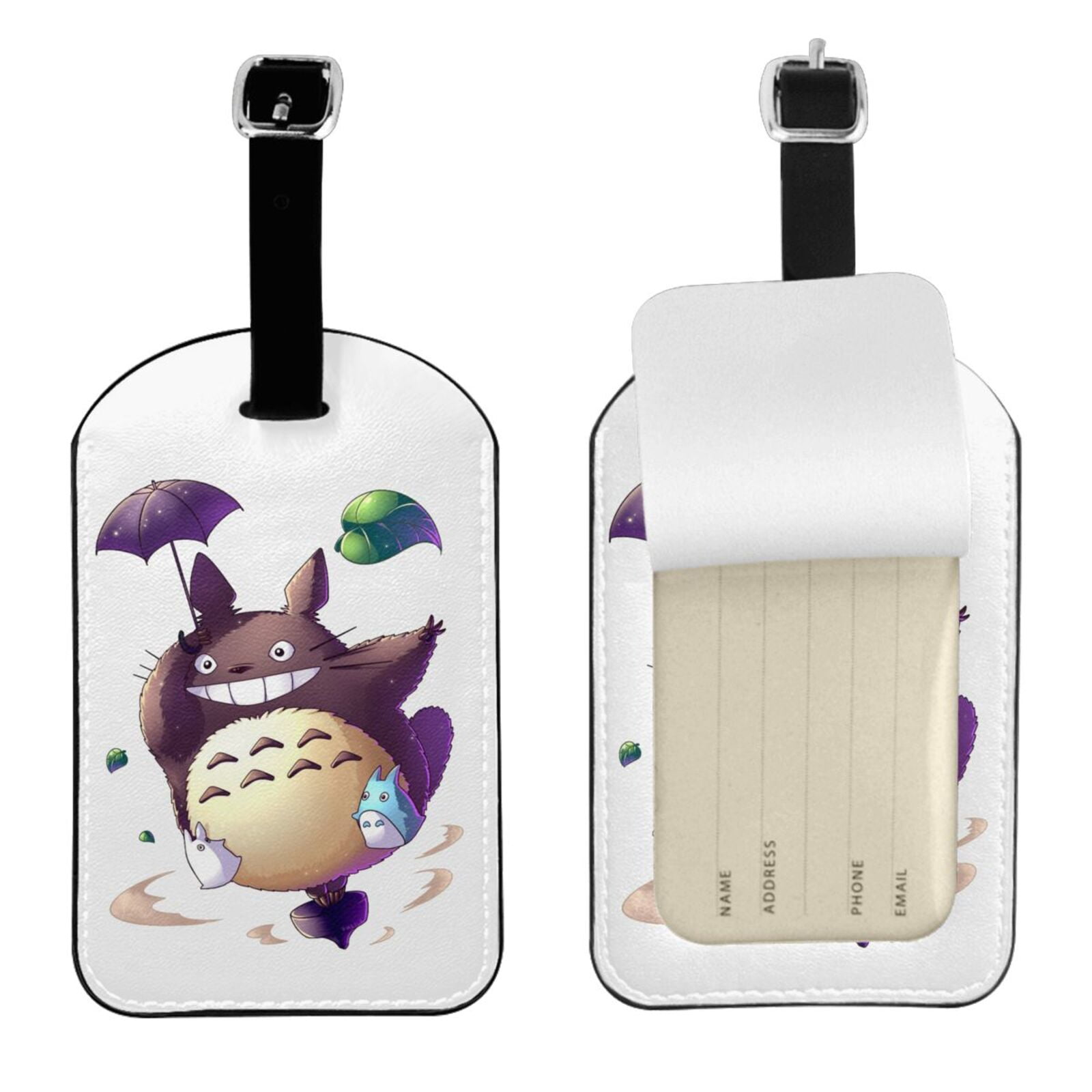 Totoro Luggage Tag Pu Leather Suitcase Tags Identifiers Name Id Labels ...