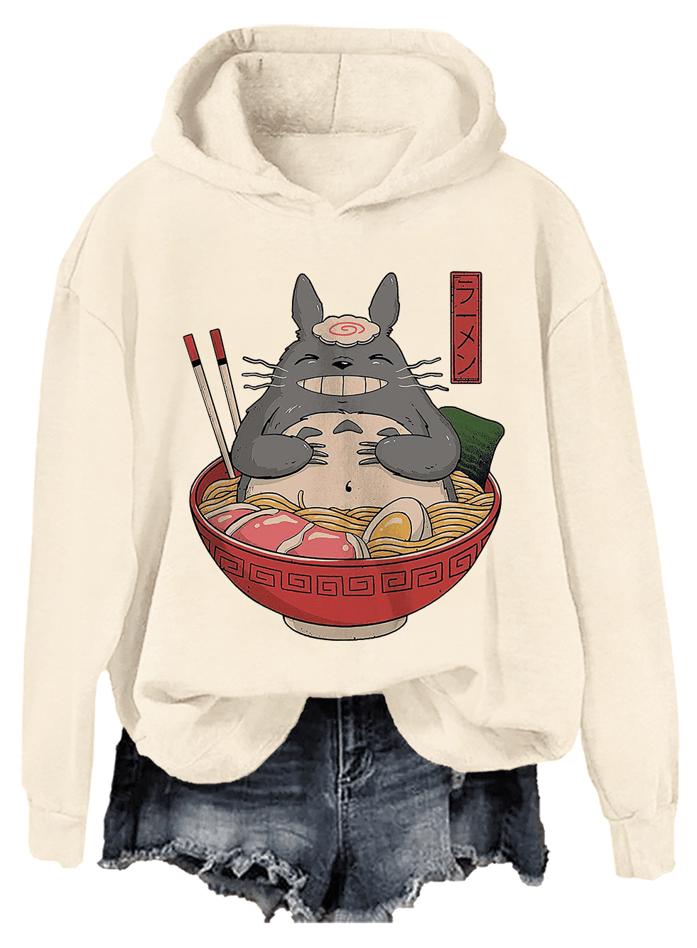 Totoro Ramen Sweatshirt, My Neighbor Totoro Hoodie, Studio Ghibli Sweatshirt, Totoro Ramen Shirt ...