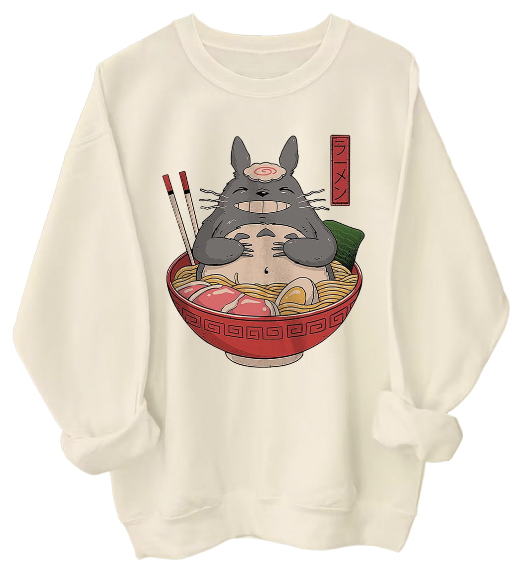 Totoro Ramen Sweatshirt, My Neighbor Totoro Sweatshirt, Studio Ghibli Sweatshirt, Totoro Ramen ...