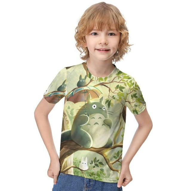 Totoro T-shirts for Teen Boys Girls Tee Shirts Soft Summer Tops Blouse ...