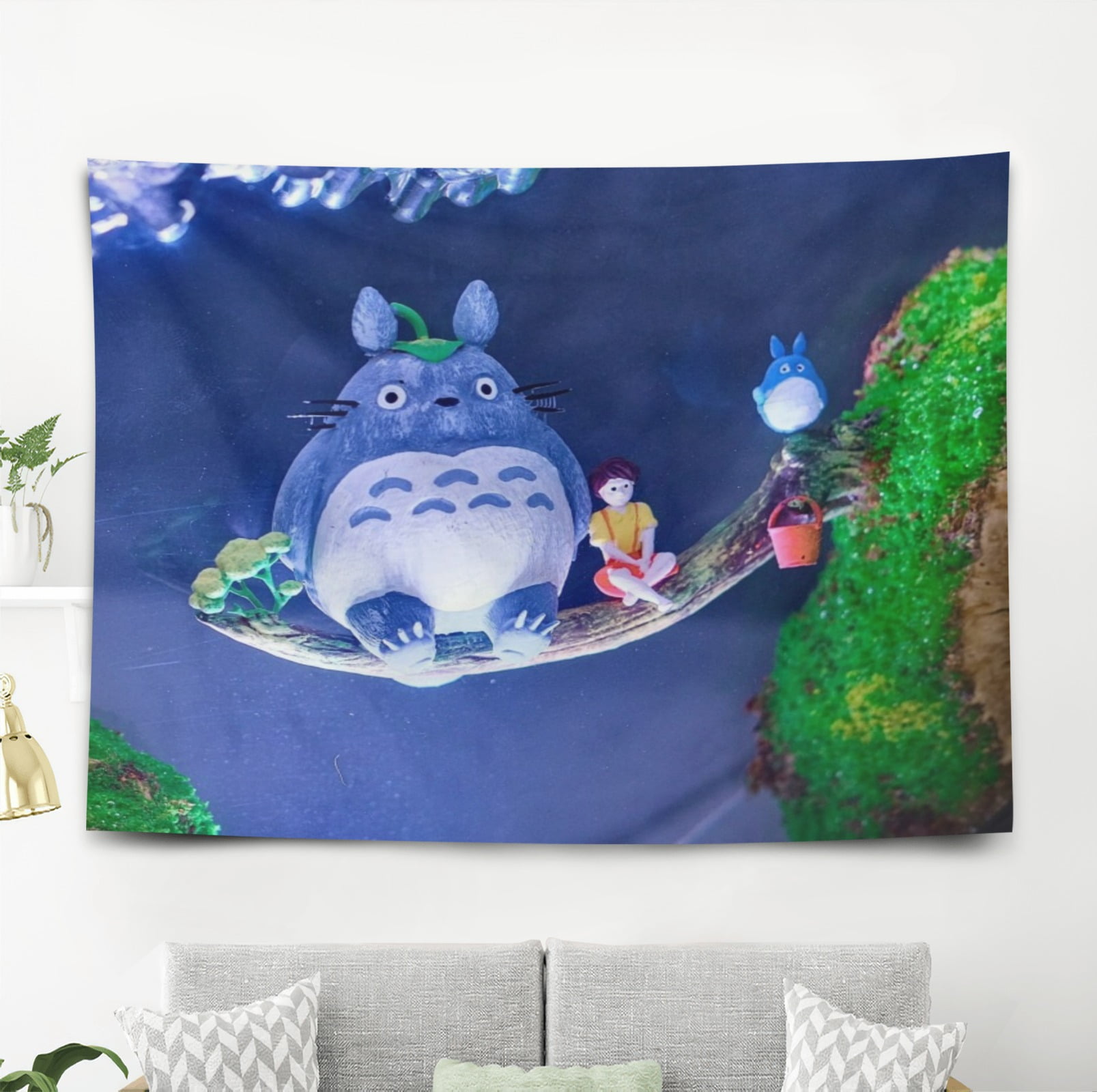 Totoro Tapestry Gift Wall Hanging Backdrop for Room Bedroom Girls Fans ...