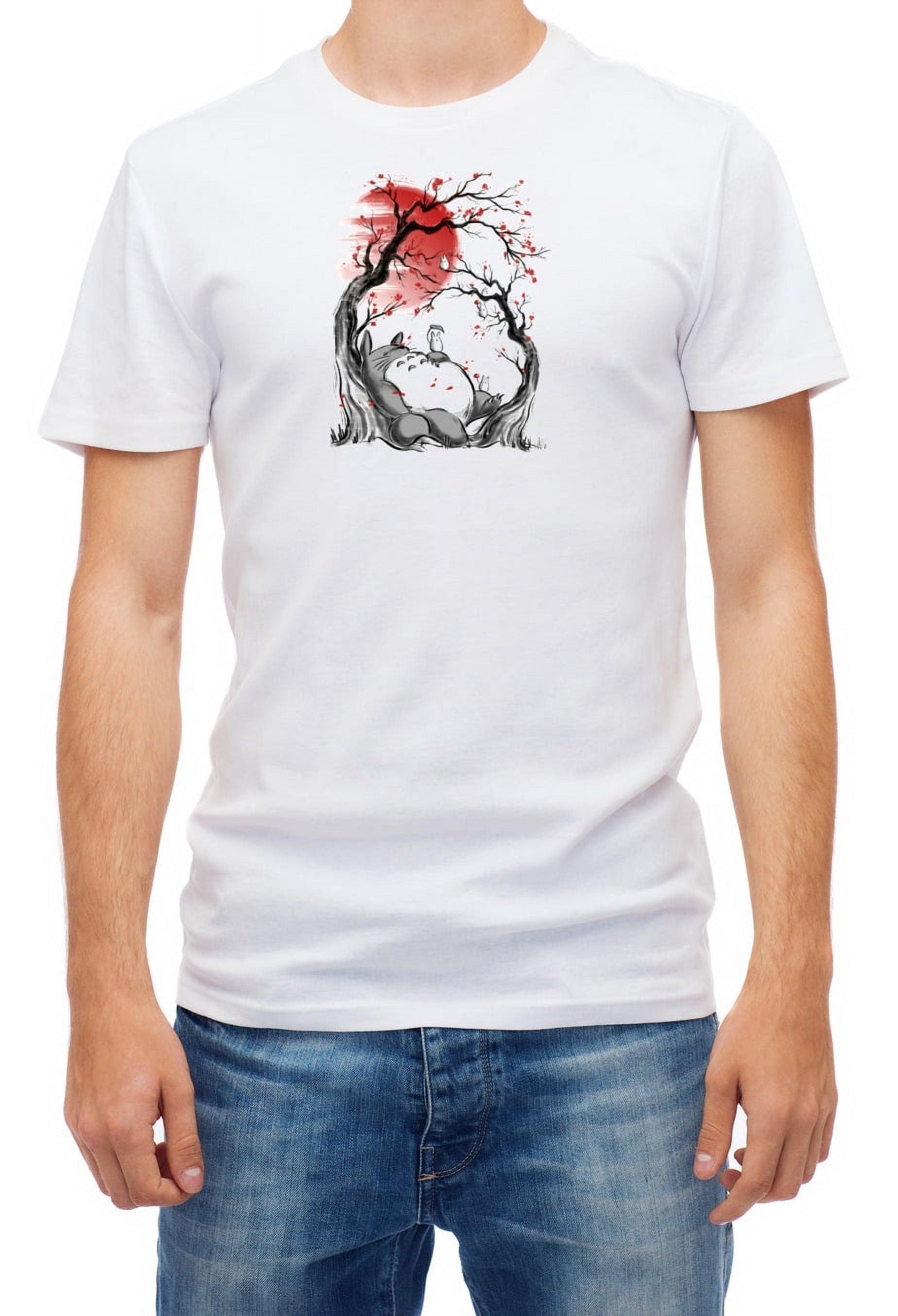Totoro's Dream Totora Sakura Japan White Men Short Sleeve T-Shirt F033 ...