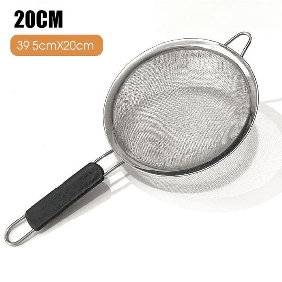 Totowood- 8" Large Mesh Strainer, Stainless Steel, Mesh Sifter with ...