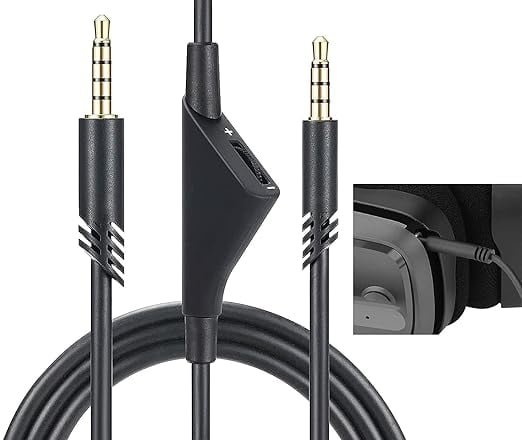 Totowood Replacement Astro A40 Cord, 6.5ft Braided Volume Control Cable ...