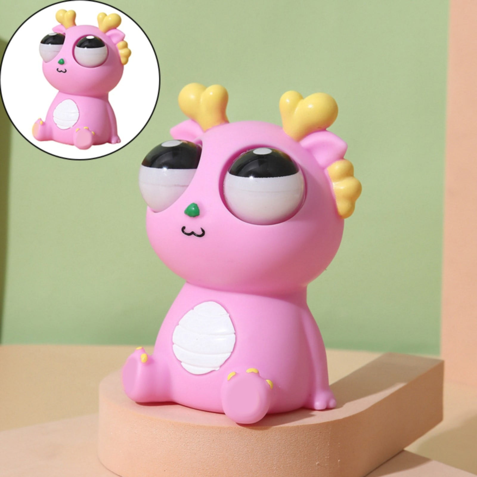 Totoyto 2025 Squeeze Eye Popping Out Stress Relief Cute Dragon Toy ...