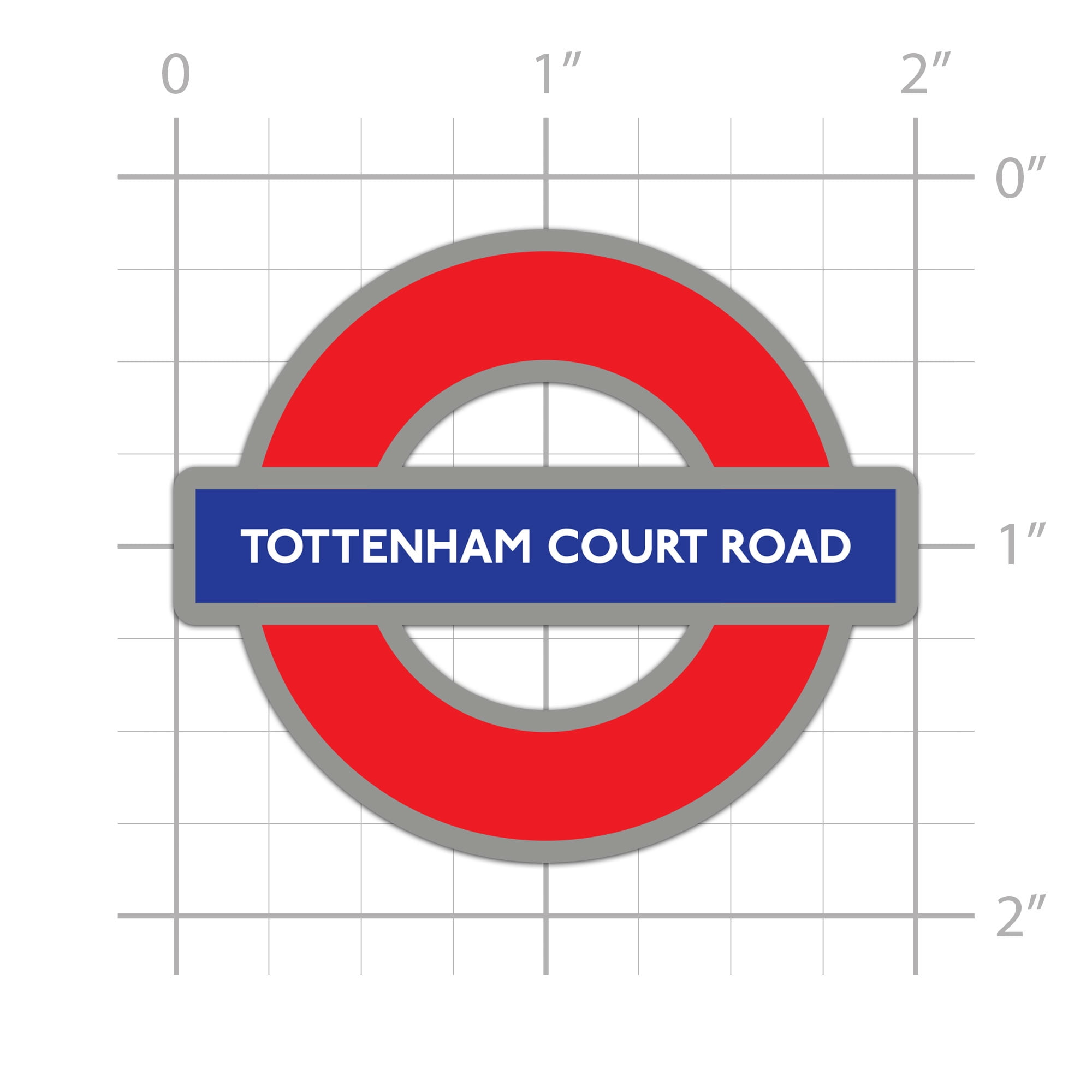 Tottenham Court Road Tube Sign Roundel Sticker for water bottle phone ...
