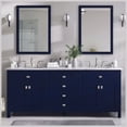 Totti Artemis 72 Inch Blue Transitional Double Sink Bathroom Vanity ...