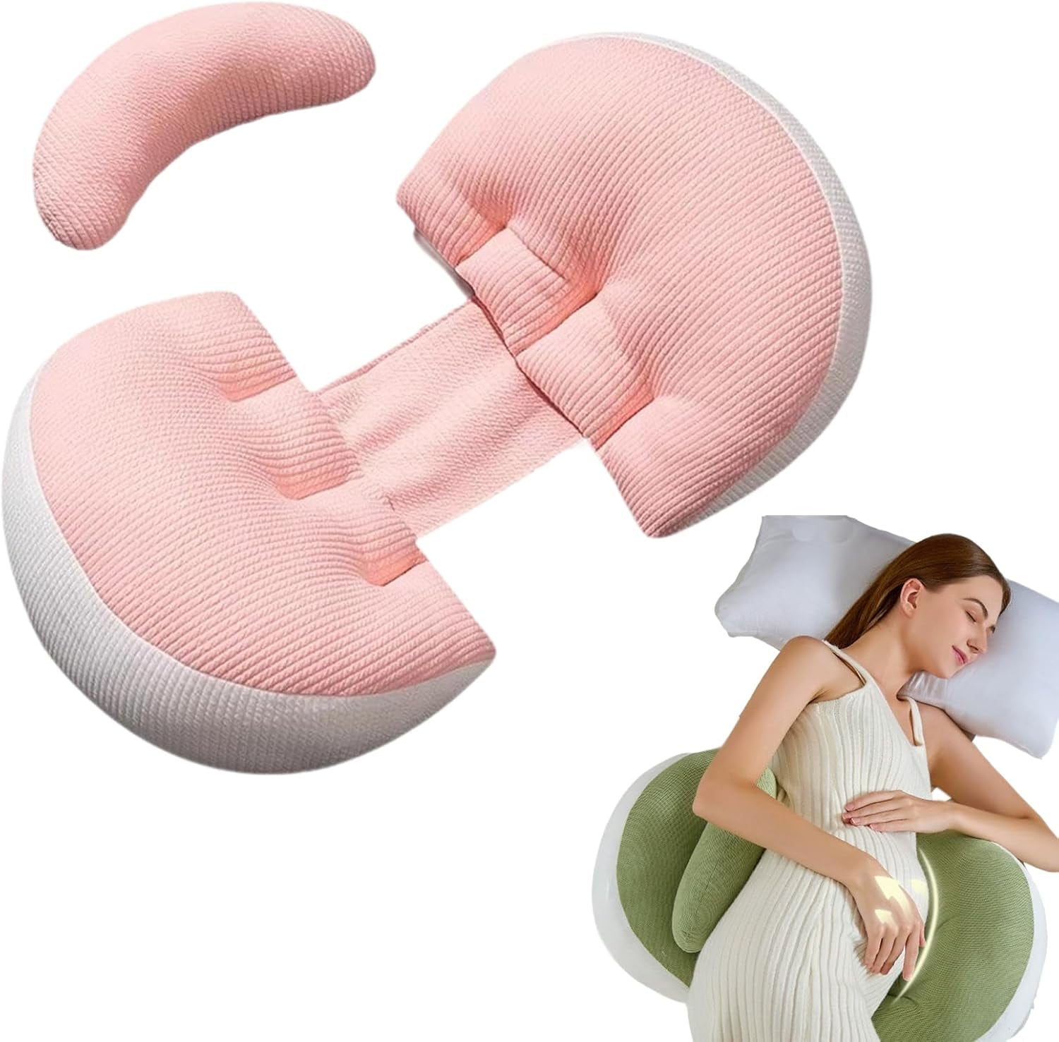 Tottlebee Pregnancy Pillow, Adjustable Belly Support Maternity Pillow ...
