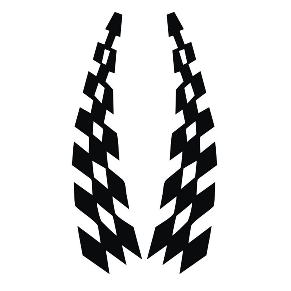 Totyc 2pcs Car Racing Flag Stickers Decals Wheel Eyebrow Vinyls ...