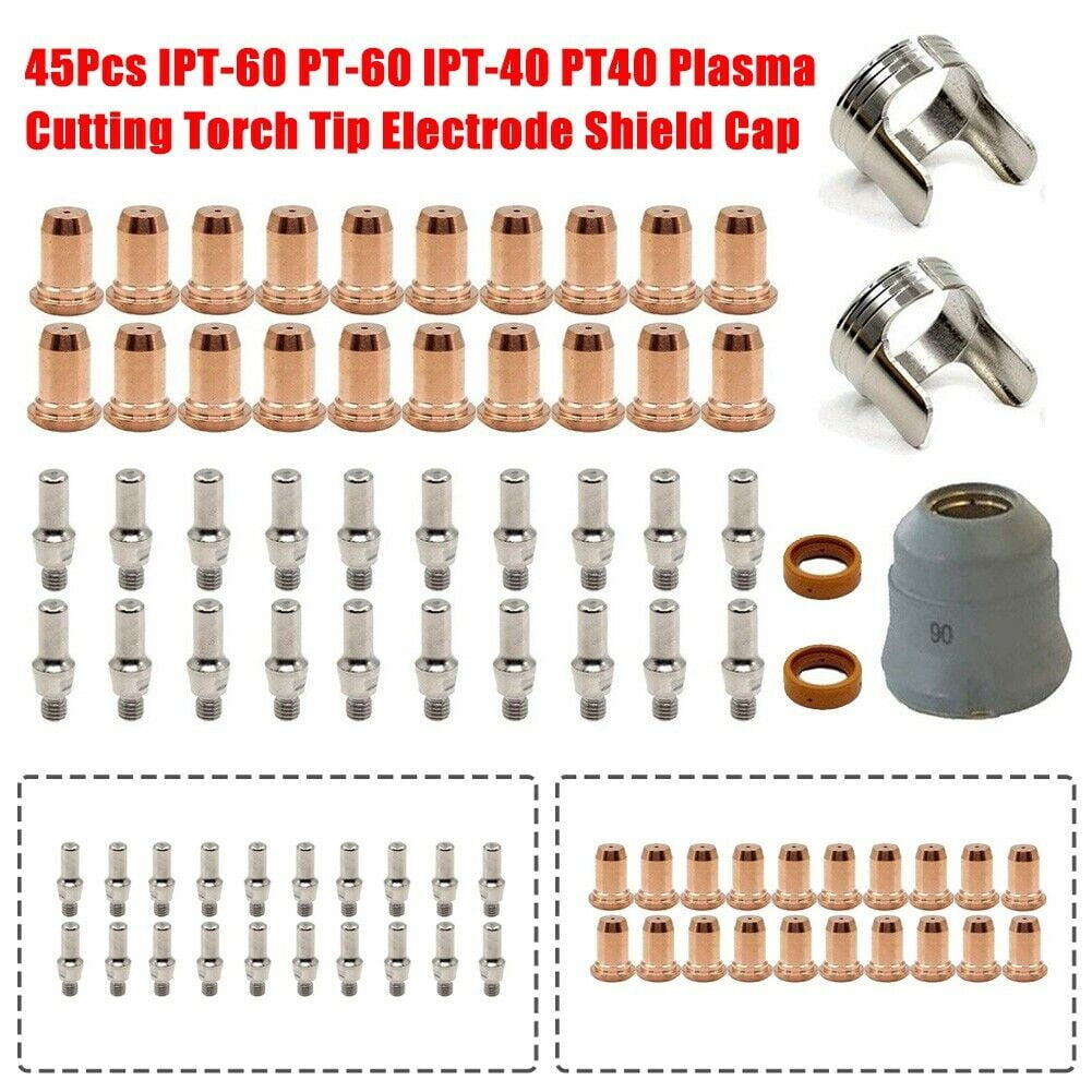 Totyc 45*Consumables Plasma Torch New Weld AIC For PT-60 PT-40 For IPT-60 IPT-40 - Walmart.com