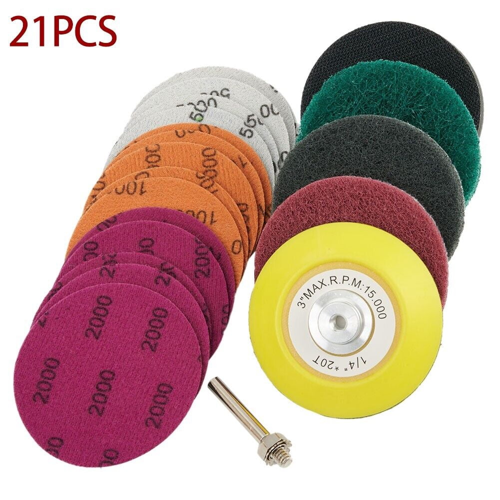 Totyc Headlights Polishing Pad Kit 3inch Bit Adapter Buffing Car For ...