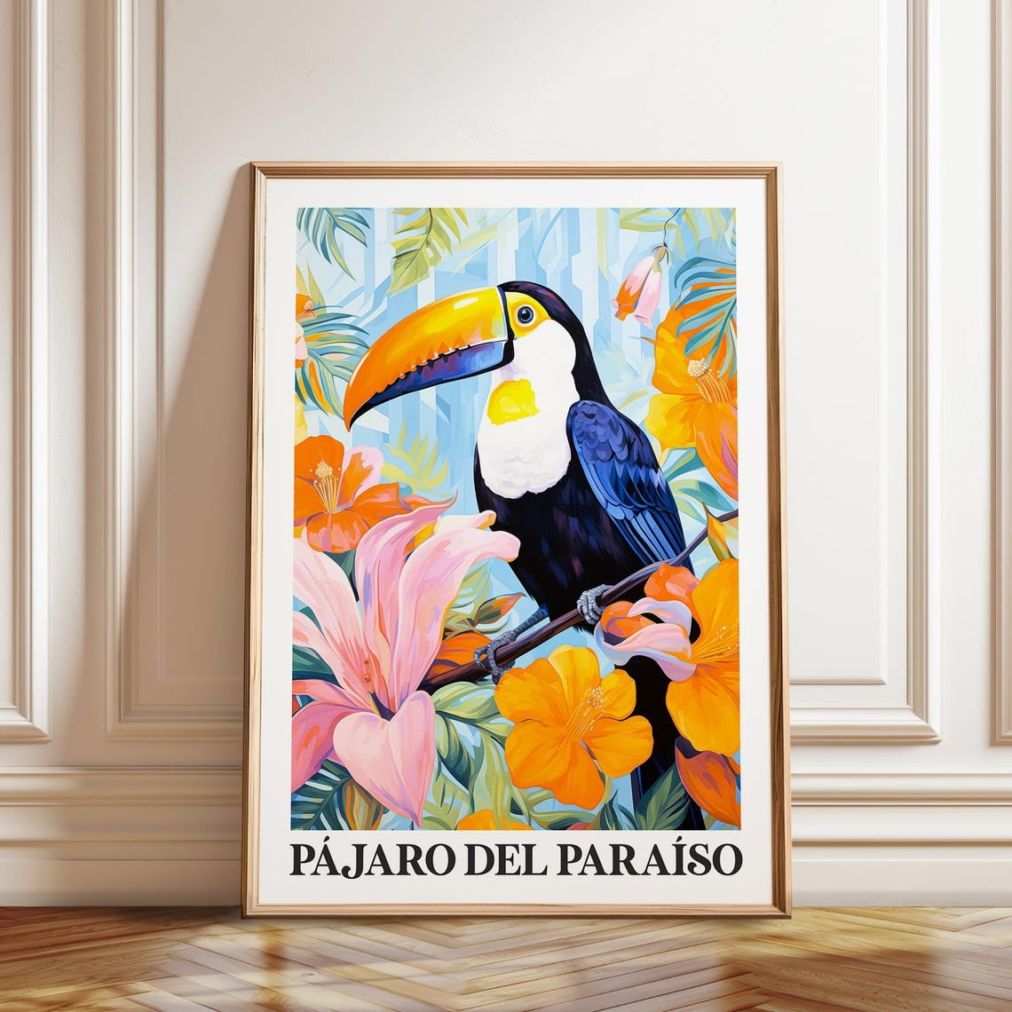 Toucan Art Poster - Tropical Paradise Bird Wall Art - Exotic Floral And ...