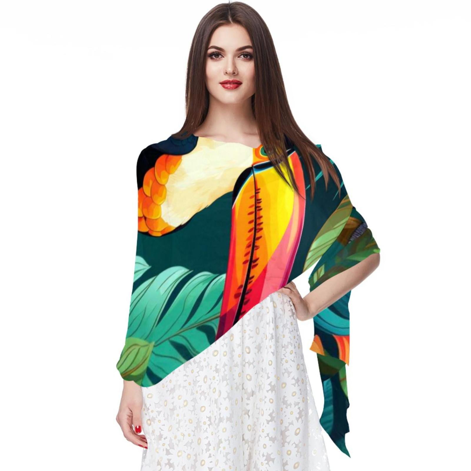 Toucan Beautiful Translucent Chiffon Yarn Hair Scarf 180*73 (70.86*28 ...