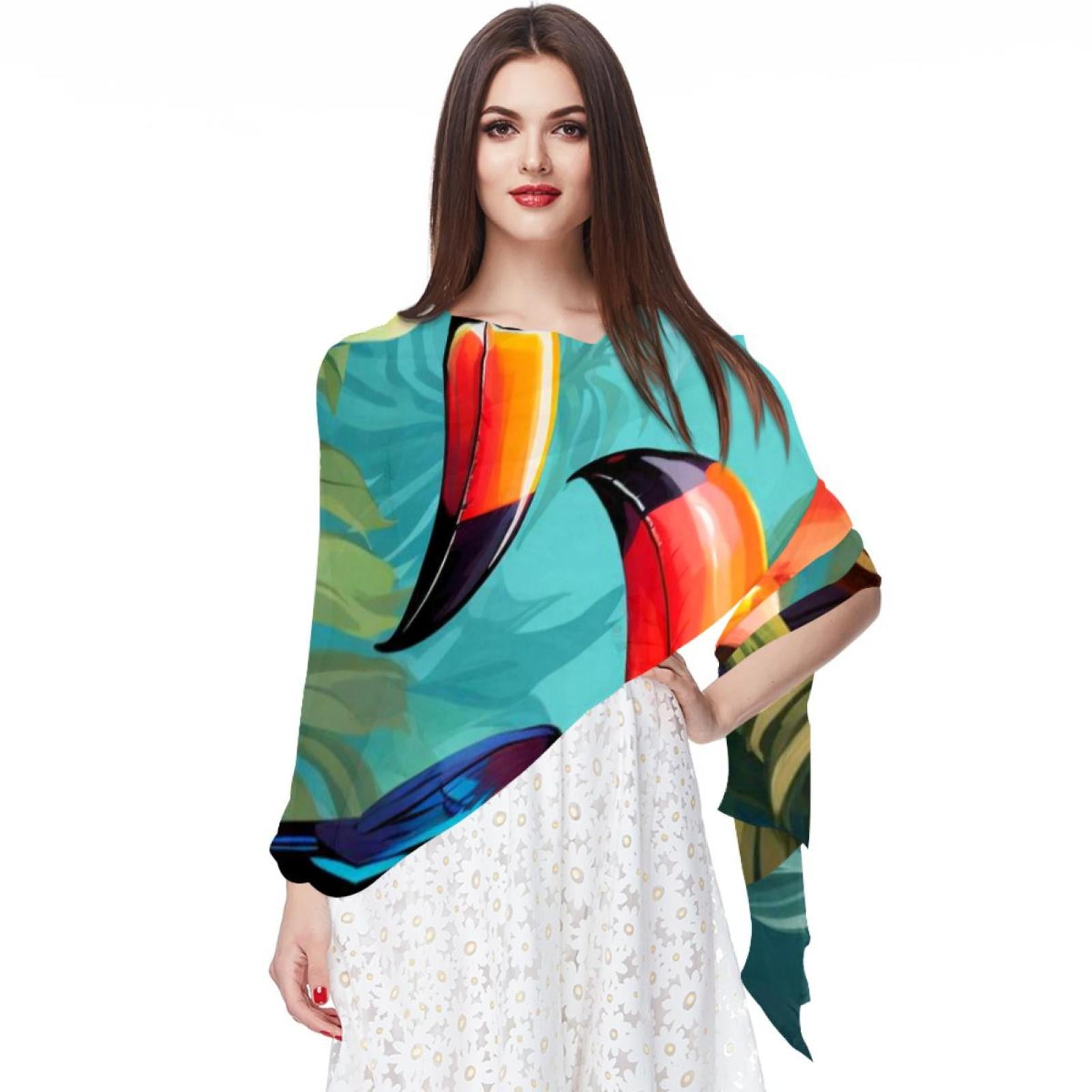 Toucan Beautiful Translucent Chiffon Yarn Hair Scarf 180*73 (70.86*28 ...