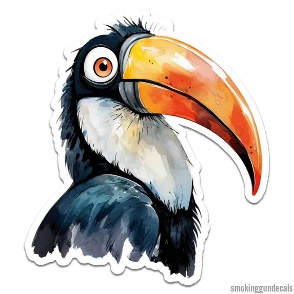 Toucan Bird Sticker Indoor Outdoor Phone Decal Water Bottle Stickers ...