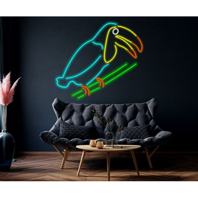 Toucan Bird neon sign, bird neon light, animal led light, custom led ...