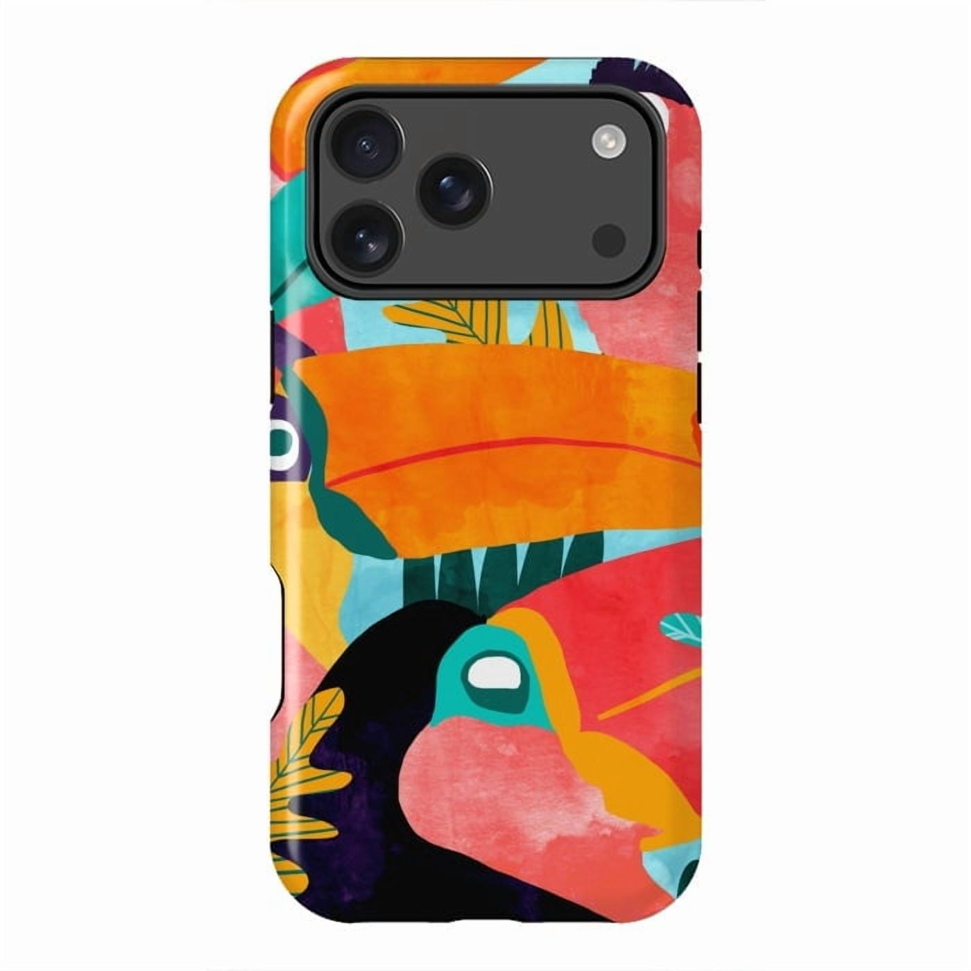 Toucan Flock Watercolor Jungle Tropical Bird Case with iPhone 17 to 11 ...
