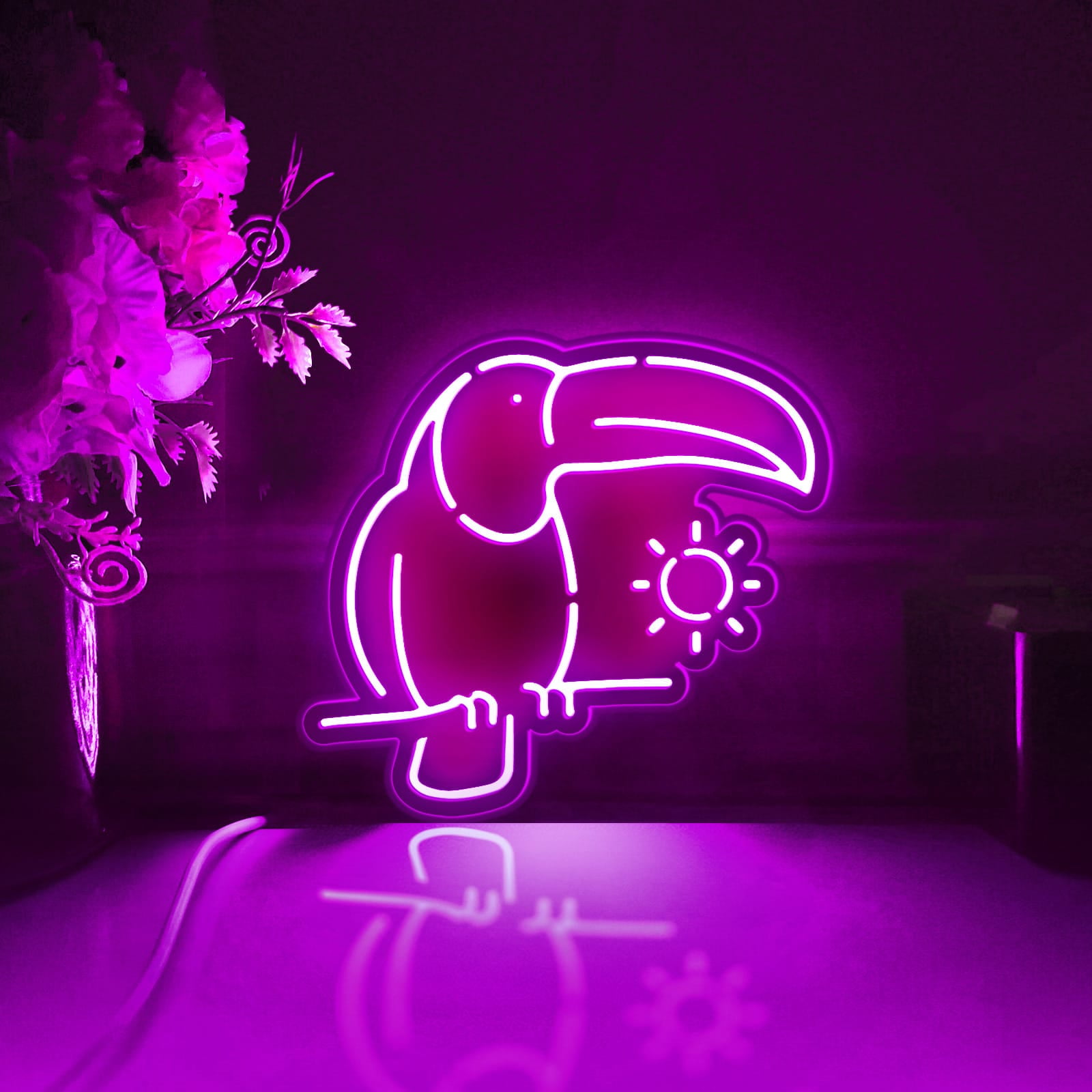 Toucan Led Light Box, Dimmable Neon-Like Light Signs USB Power for Wall ...