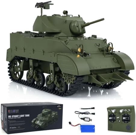 Toucan RC Hobby 1/16 Scale RTR Tank US Stuart M5A1 British VI Light ...