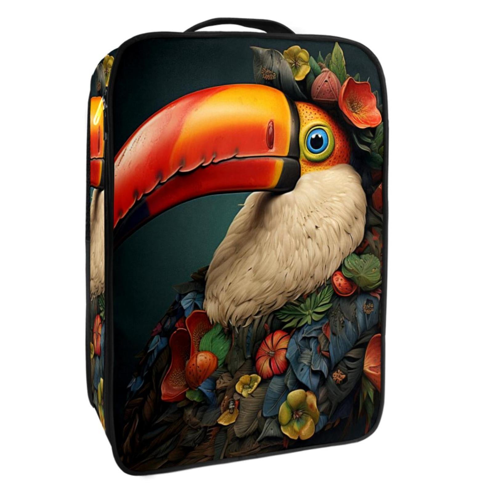 Toucan Shoe Organizer Storage Box - Polyester Material, 23x31cm/9x12in ...
